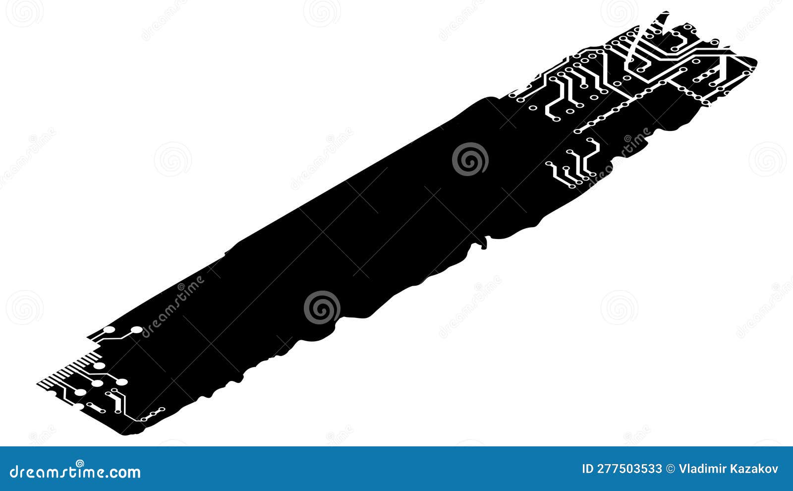Isometric Rectangular Design Element Silhouette in Tech Style Isolated ...