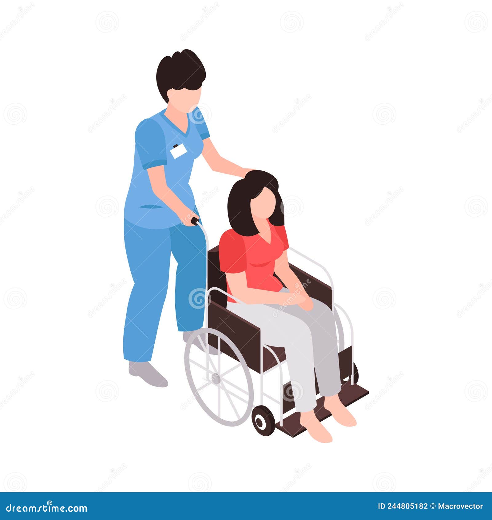 Isometric Rehabilitation Background Composition Vector Illustration