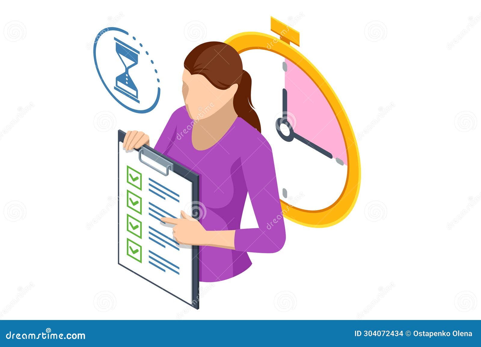 Isometric Reminder, Planning Day Scheduling Appointment In Calendar ...