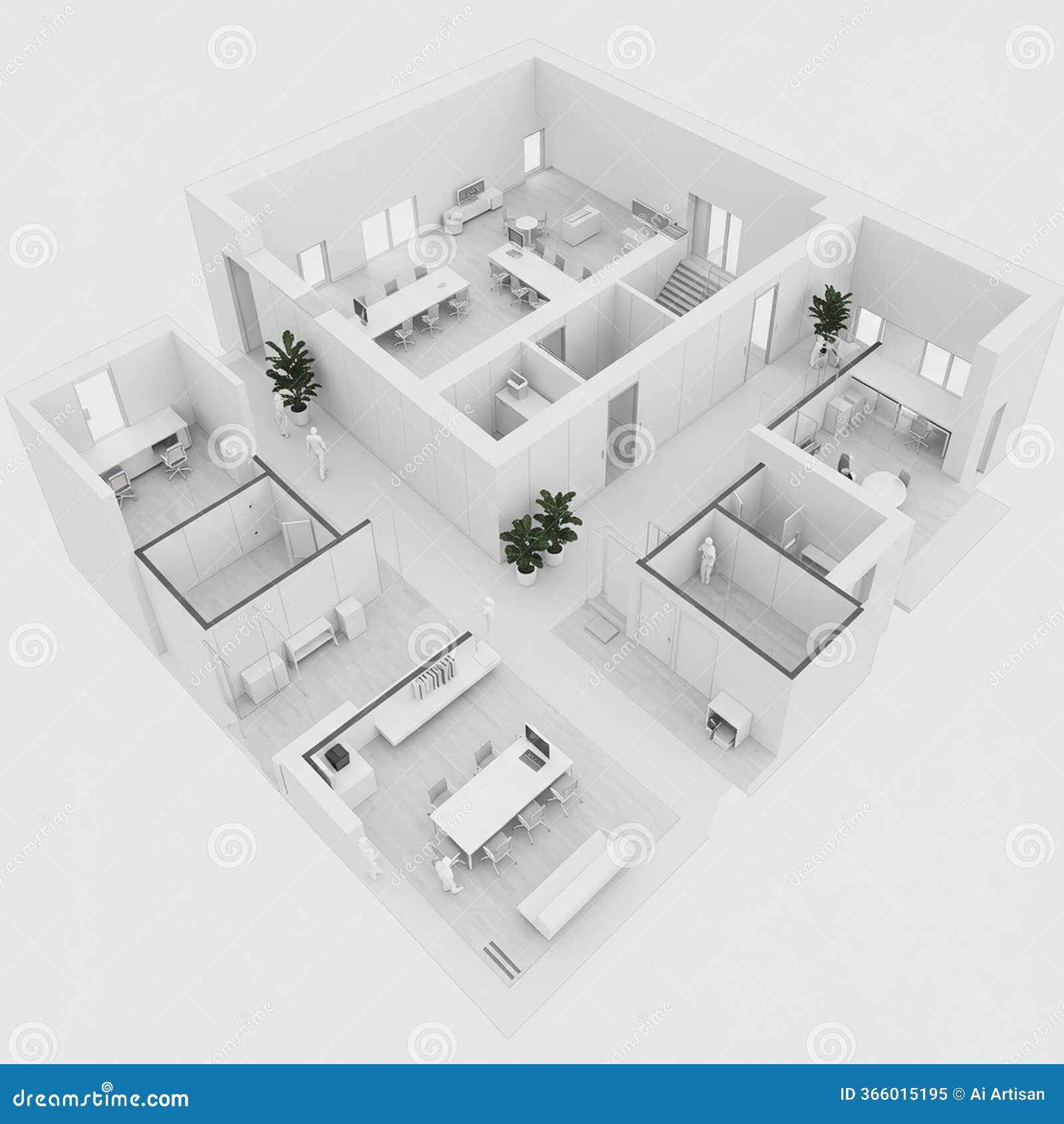 Isometric 3D Rendering Of A Robotic Assembly Station In Art Royalty ...