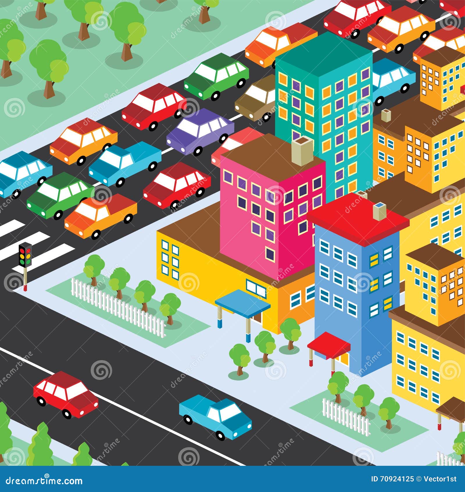 Isometric Residential Building On Flying Island Cartoon Vector ...