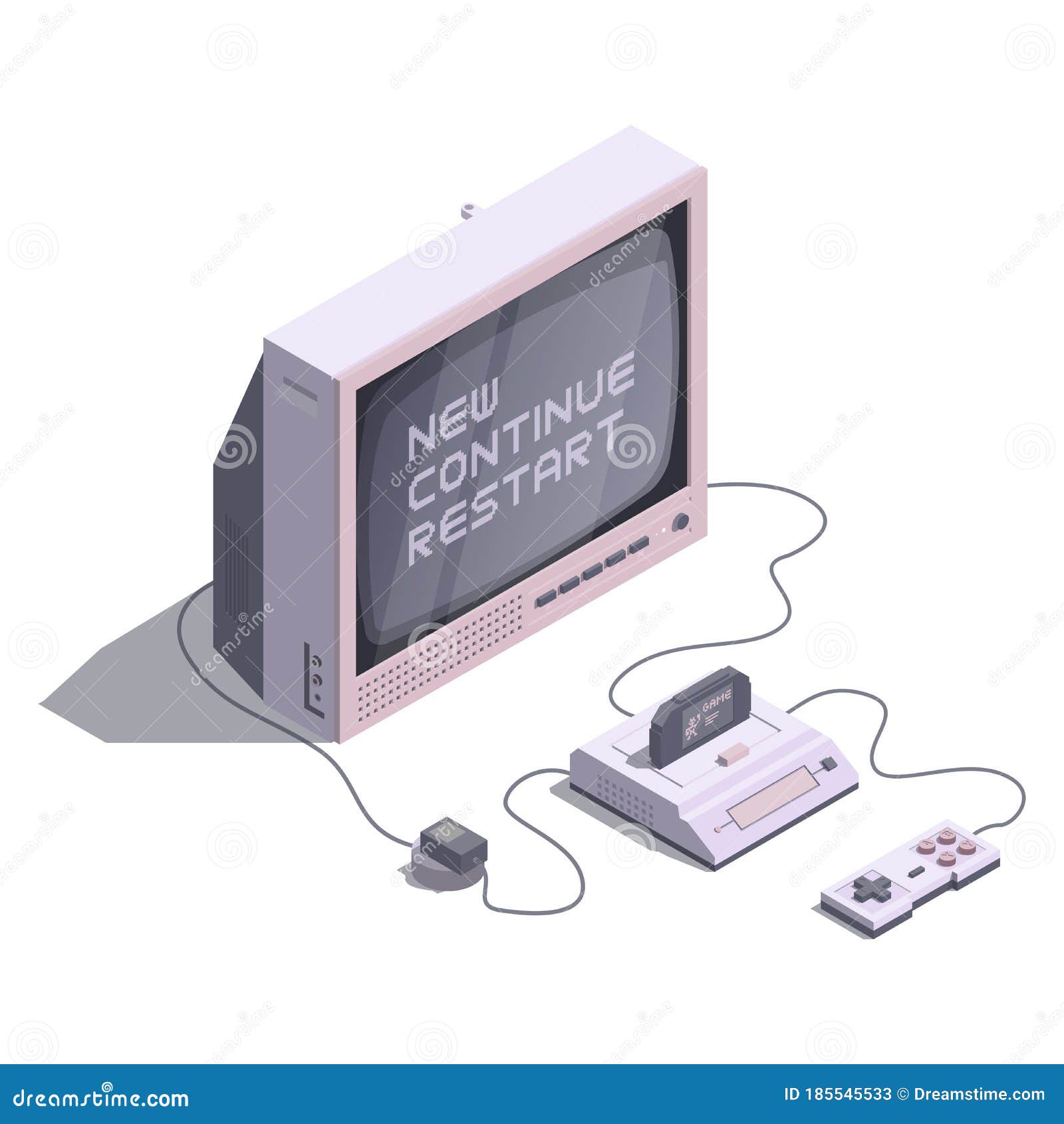 Retro Console Vector Illustration | CartoonDealer.com #67373434