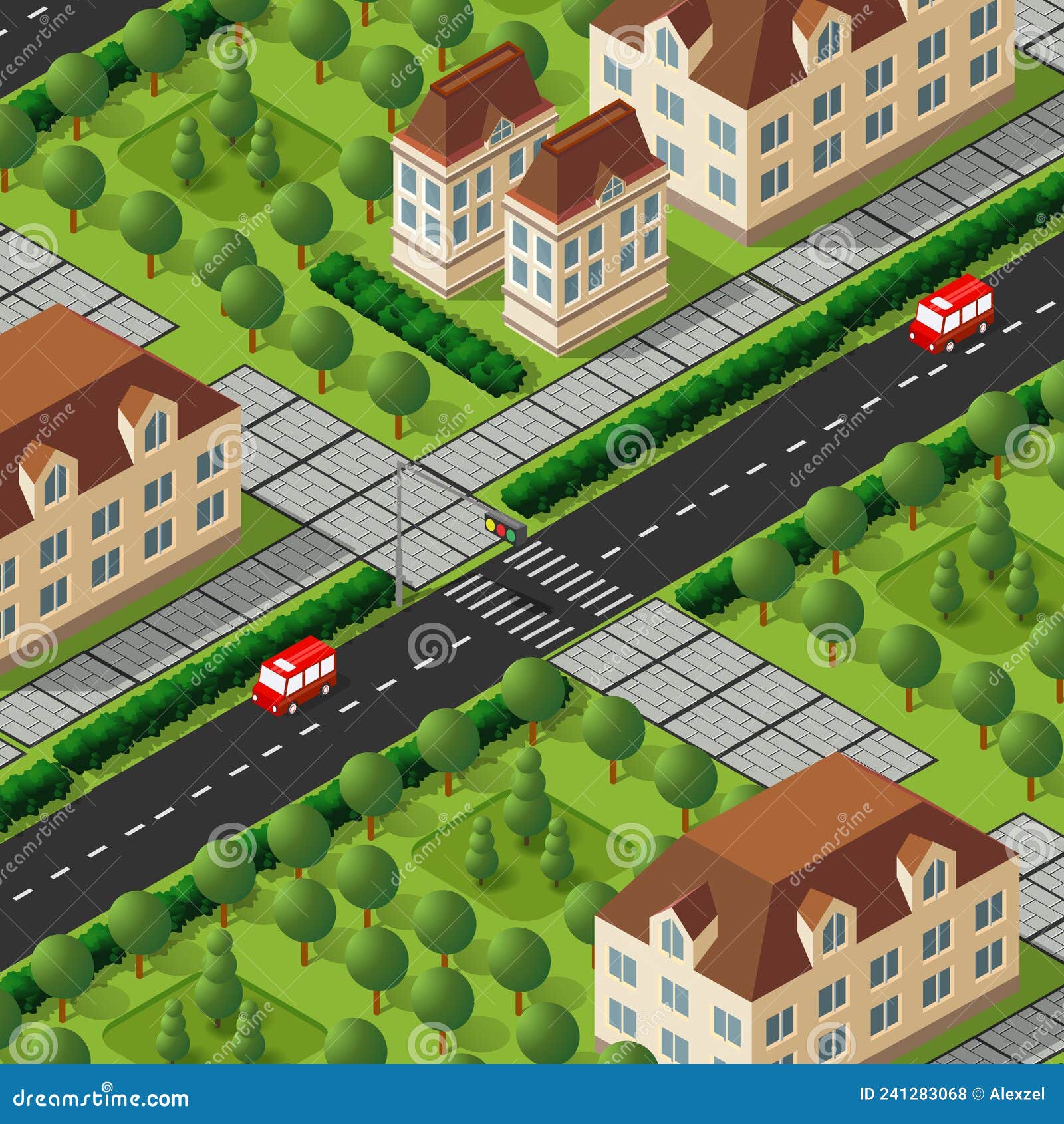 Isometric Retro 3D Urban of the City for Construction Stock Vector ...