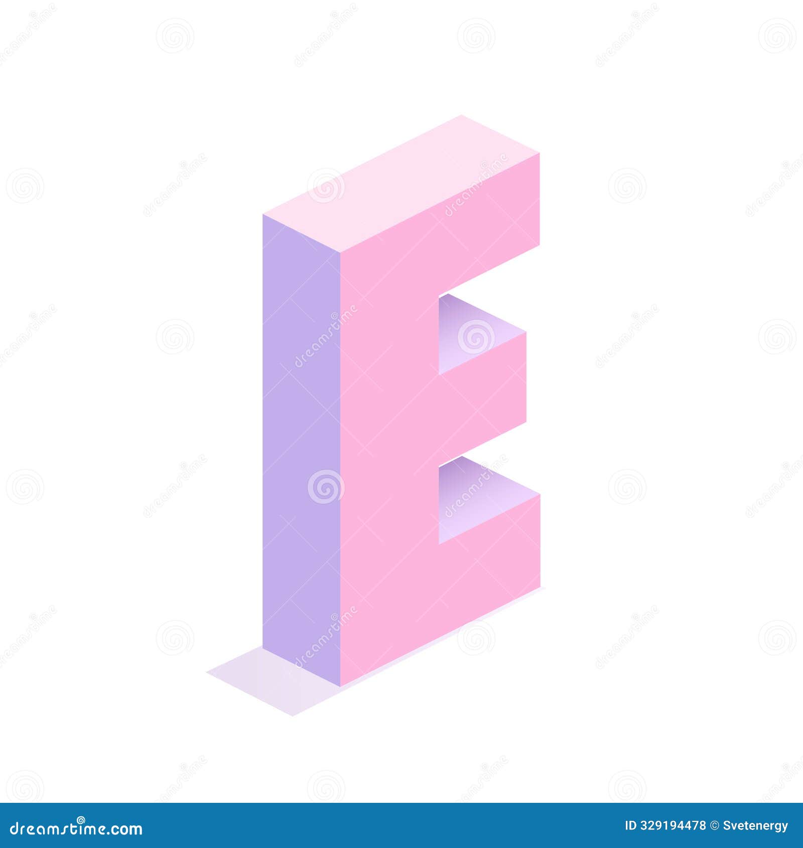 Isometric Retro Letter E. 3D Art Symbol In 90th Style. Vector ...