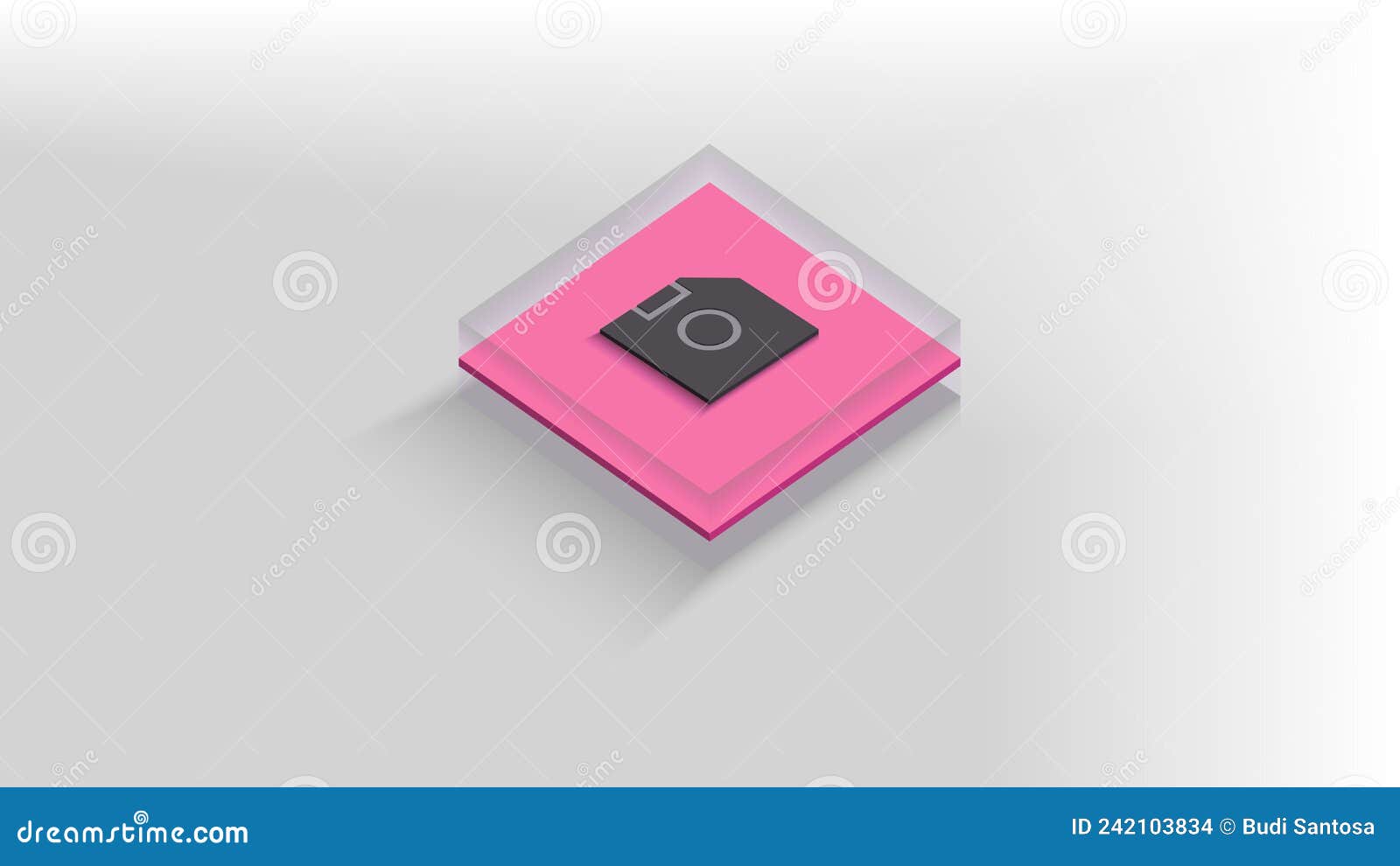 Isometric Floppy Disks Go To The Cloud By Escalators With World Map ...