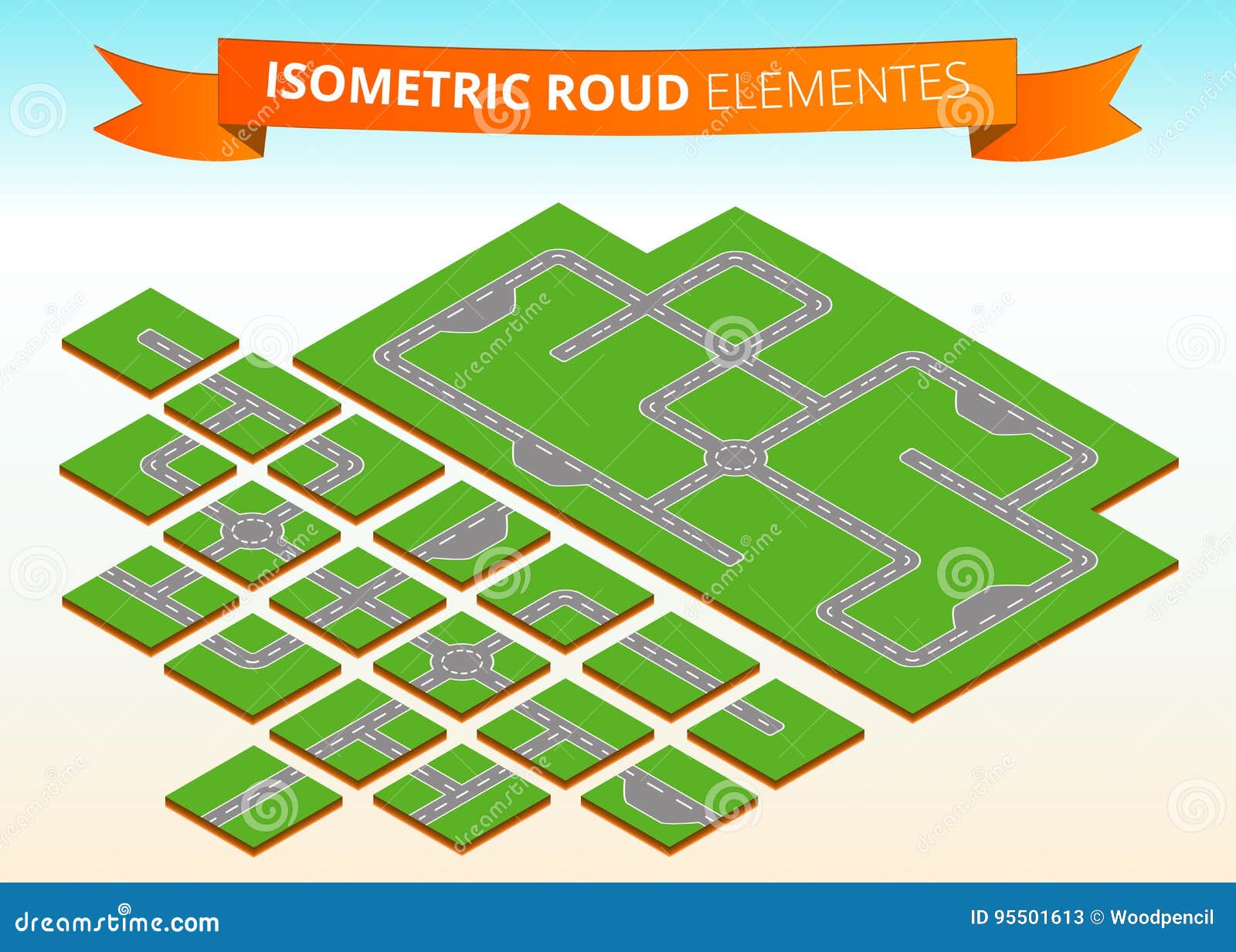 Isometric Road Elements. Isometric Crossheads, Circular Motion, Turns ...
