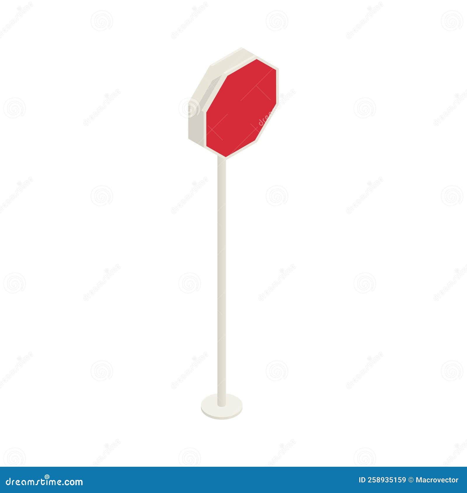 Isometric Road Sign stock vector. Illustration of road - 258935159