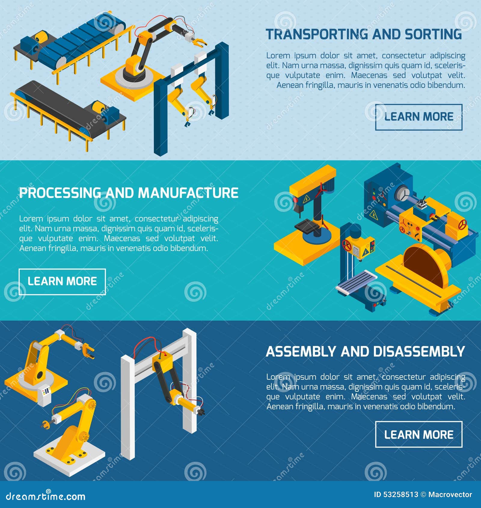 Isometric Manufacturing. Workers Working On Assembly Line, Conveyor ...
