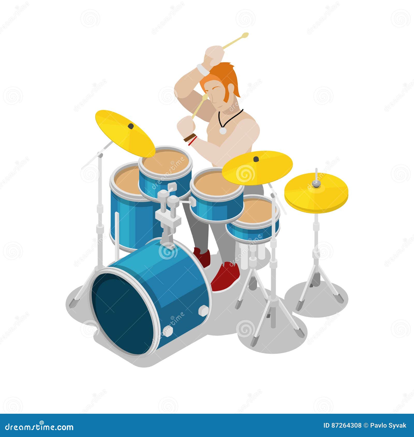 Drummer. Man Playing Drums. Rock Music Player, Jazz Band Artist. Male ...