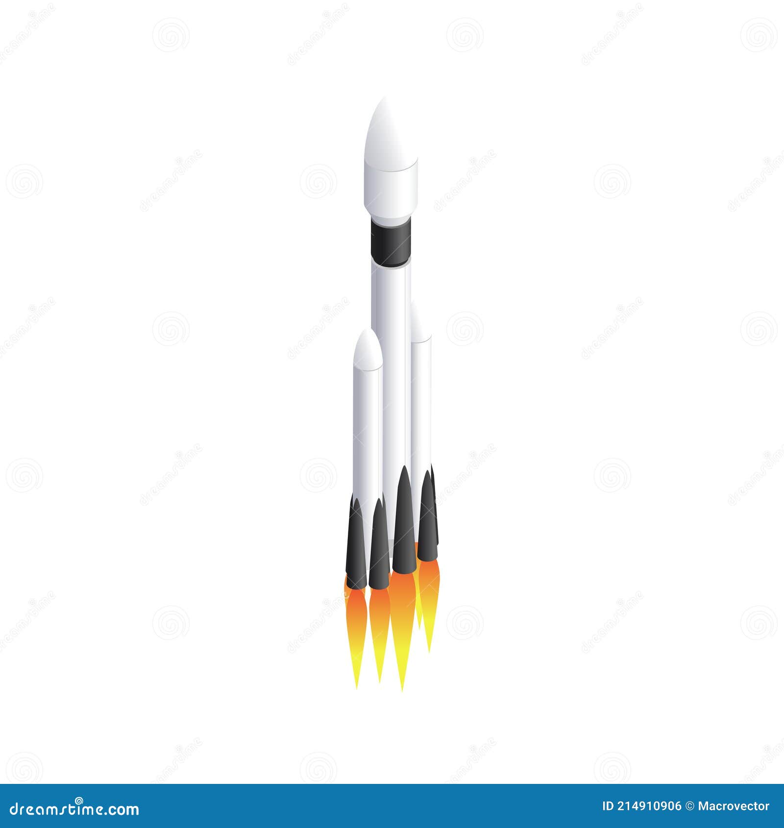 Isometric Rocket Icon stock vector. Illustration of universe - 214910906