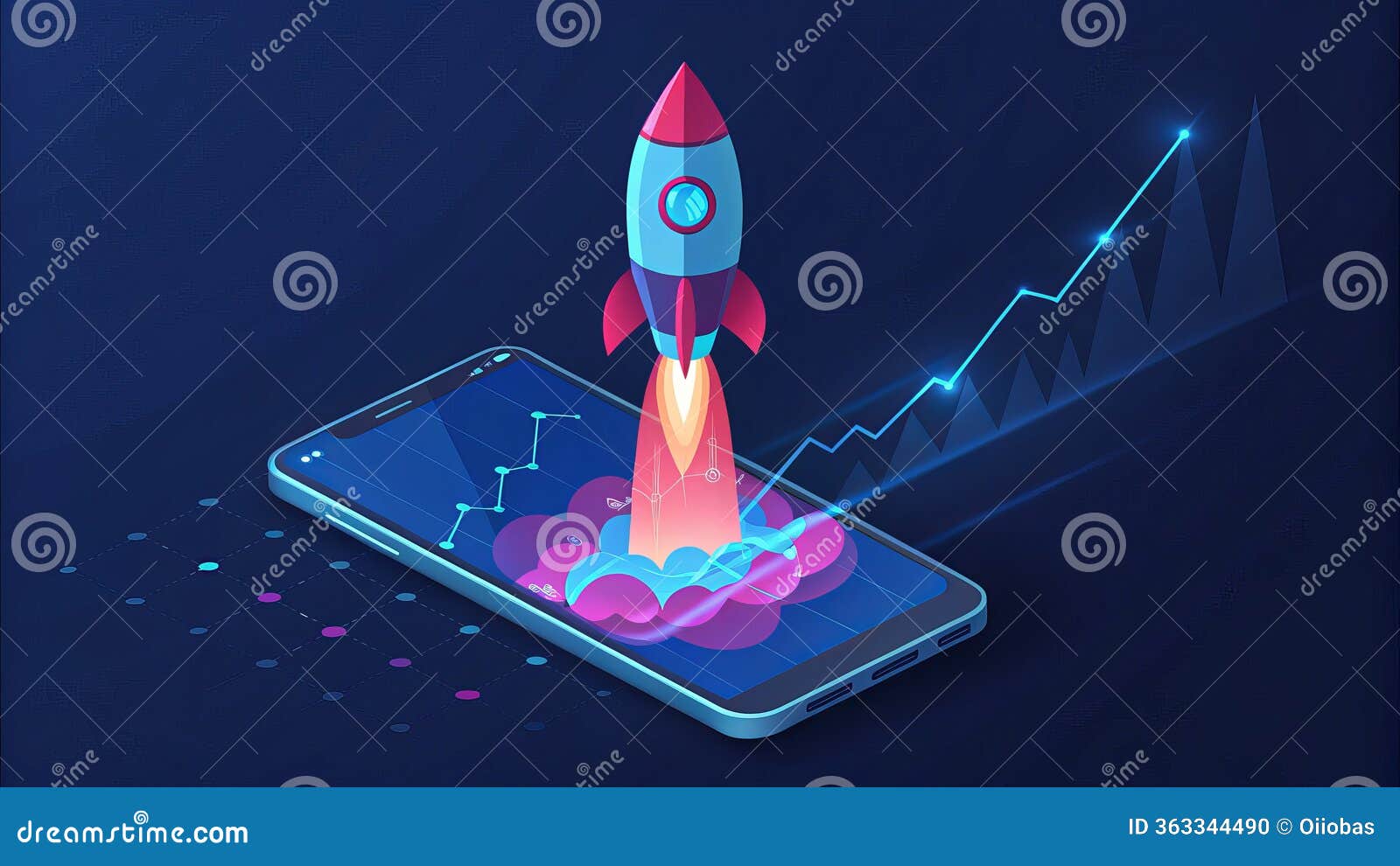 Isometric Rocket Salvo Fire System On A Wheeled Landing Gear. Rocket ...