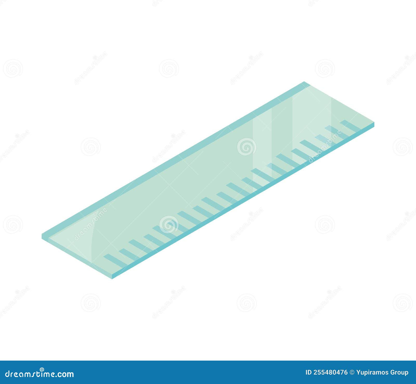 Isometric ruler school stock vector. Illustration of vector - 255480476