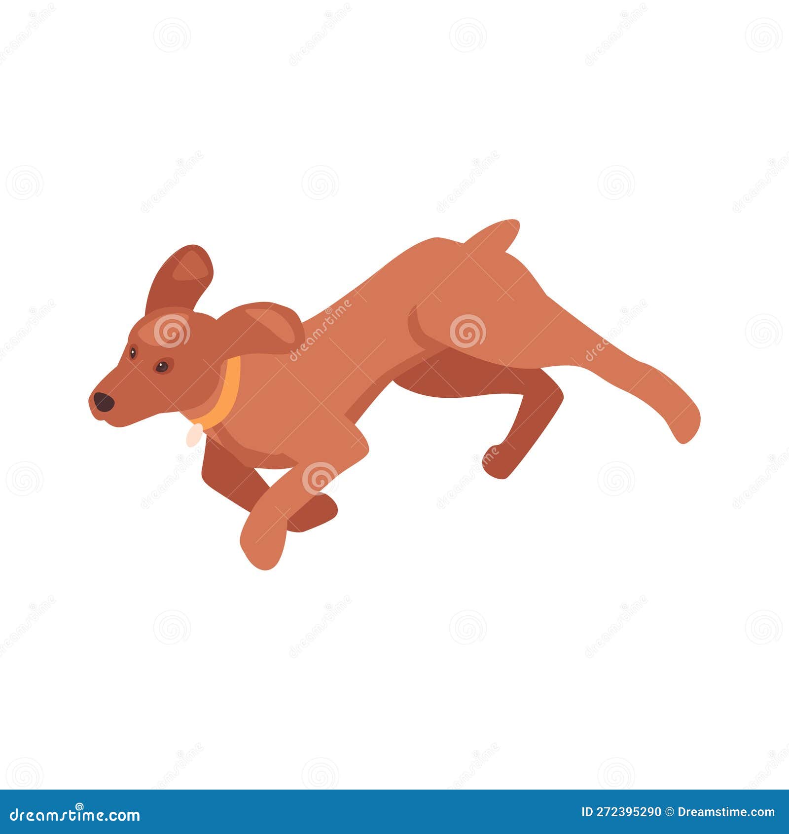 Isometric Running Dog stock vector. Illustration of decorative - 272395290