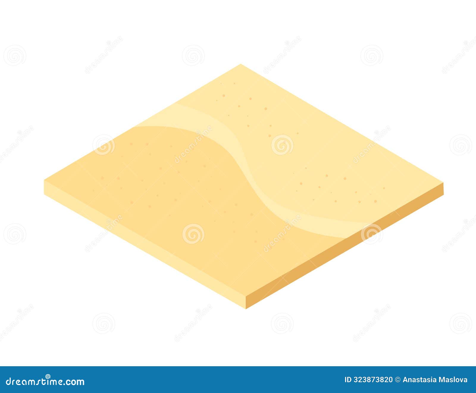 Isometric Sand Square Tile Vector Illustration Isolated on White ...