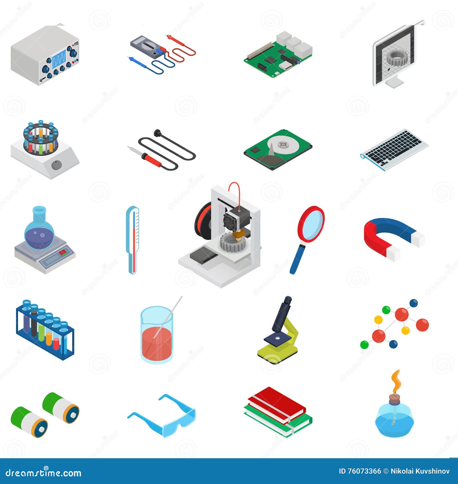 Isometric Science Lab. Vector Medical Research Concept. Pharmaceutical ...