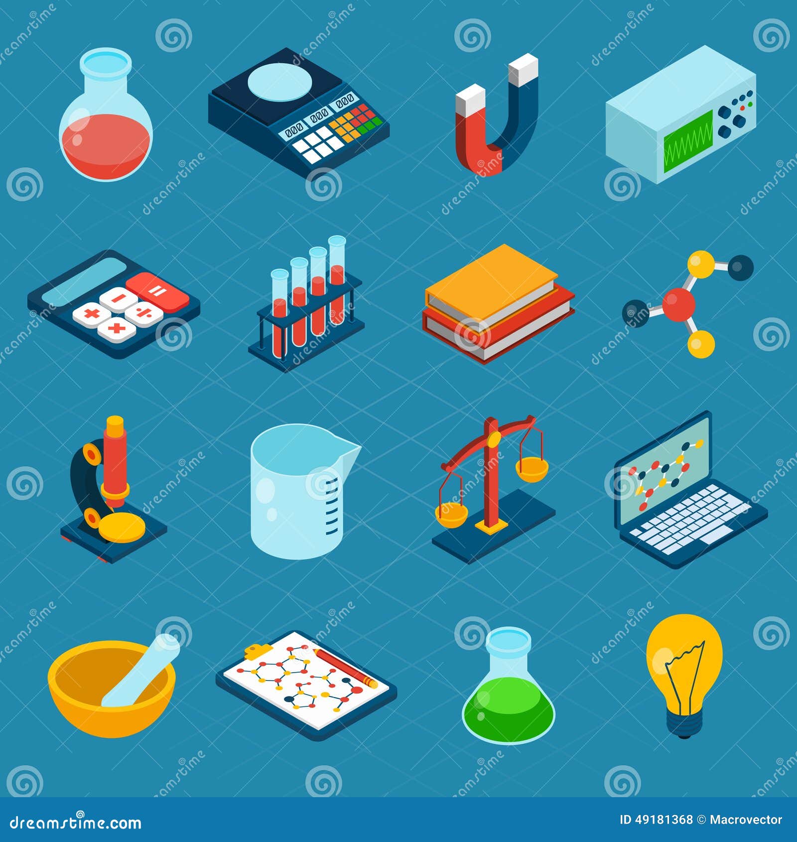 Isometric Science Lab. Vector Medical Research Concept. Pharmaceutical ...