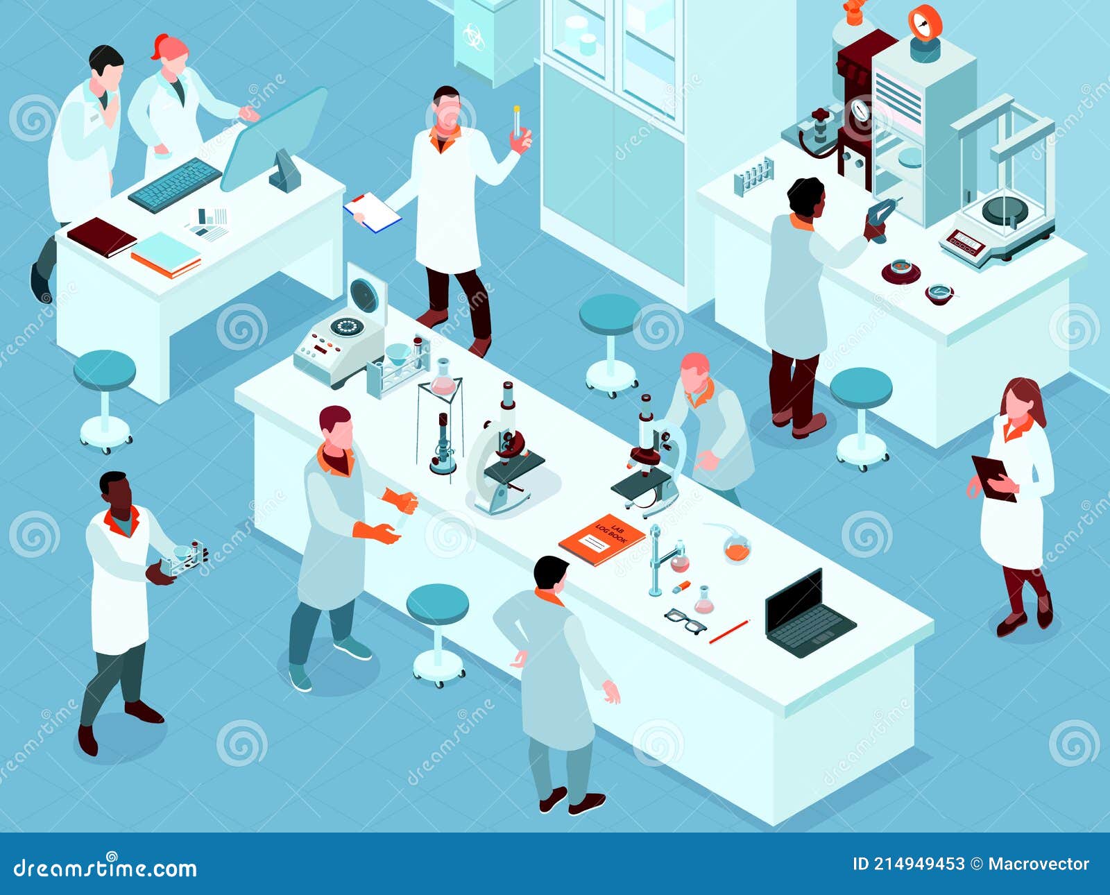 Isometric Science Laboratory Composition Stock Vector - Illustration of ...