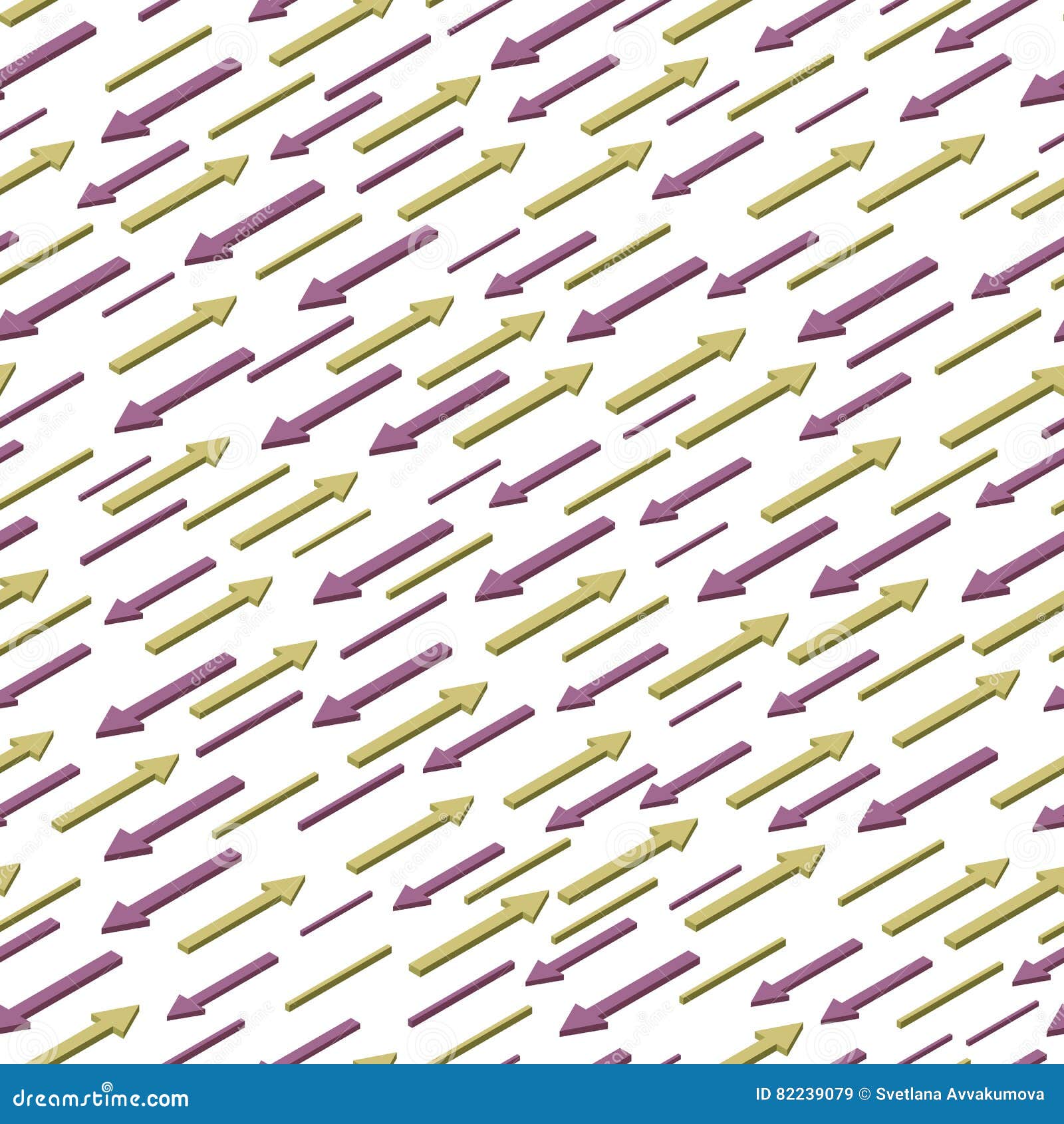 Isometric Seamless Pattern with Arrows. Stock Vector - Illustration of ...