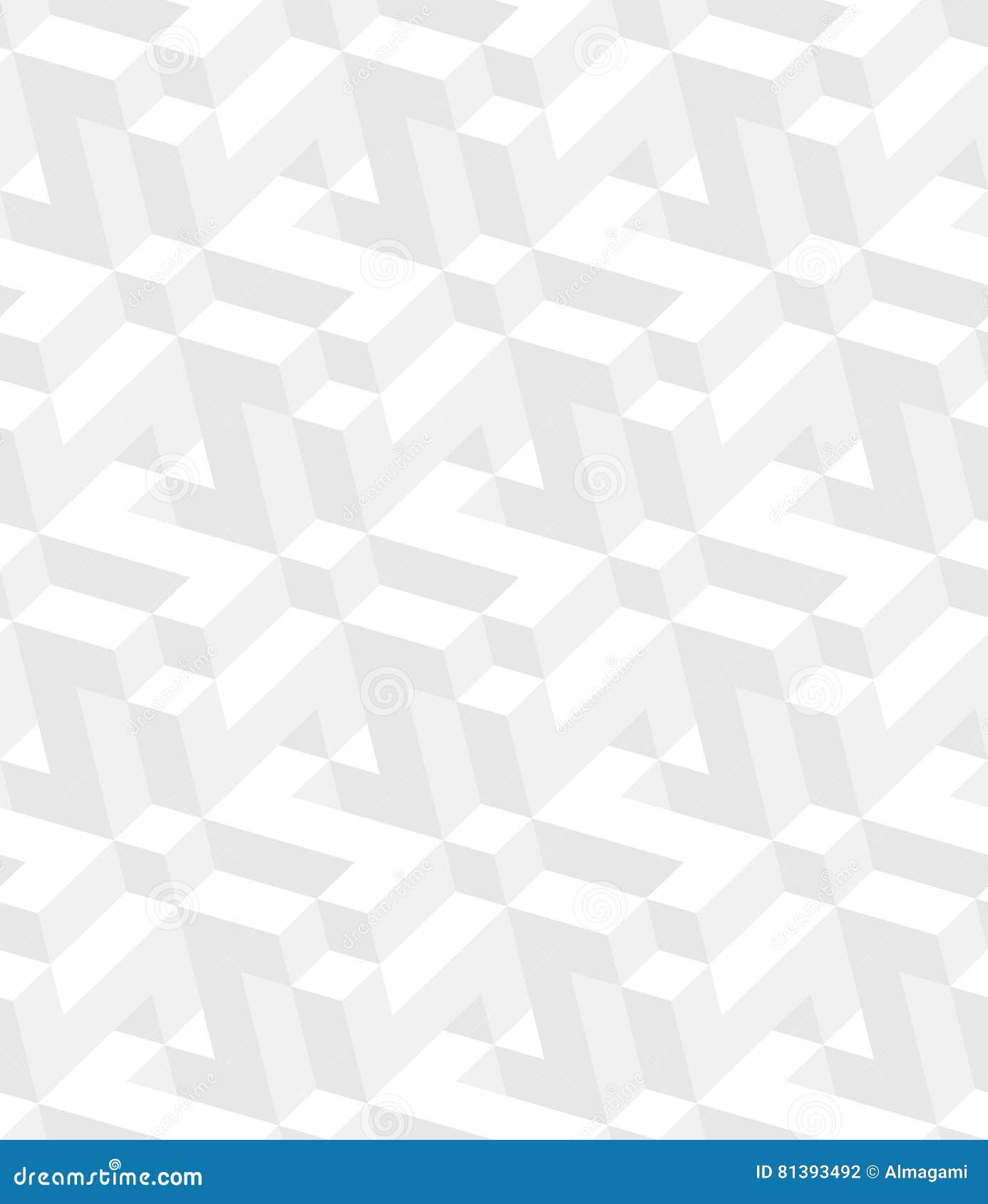 Isometric Seamless Pattern. 3D Optical Illusion Background. Stock ...