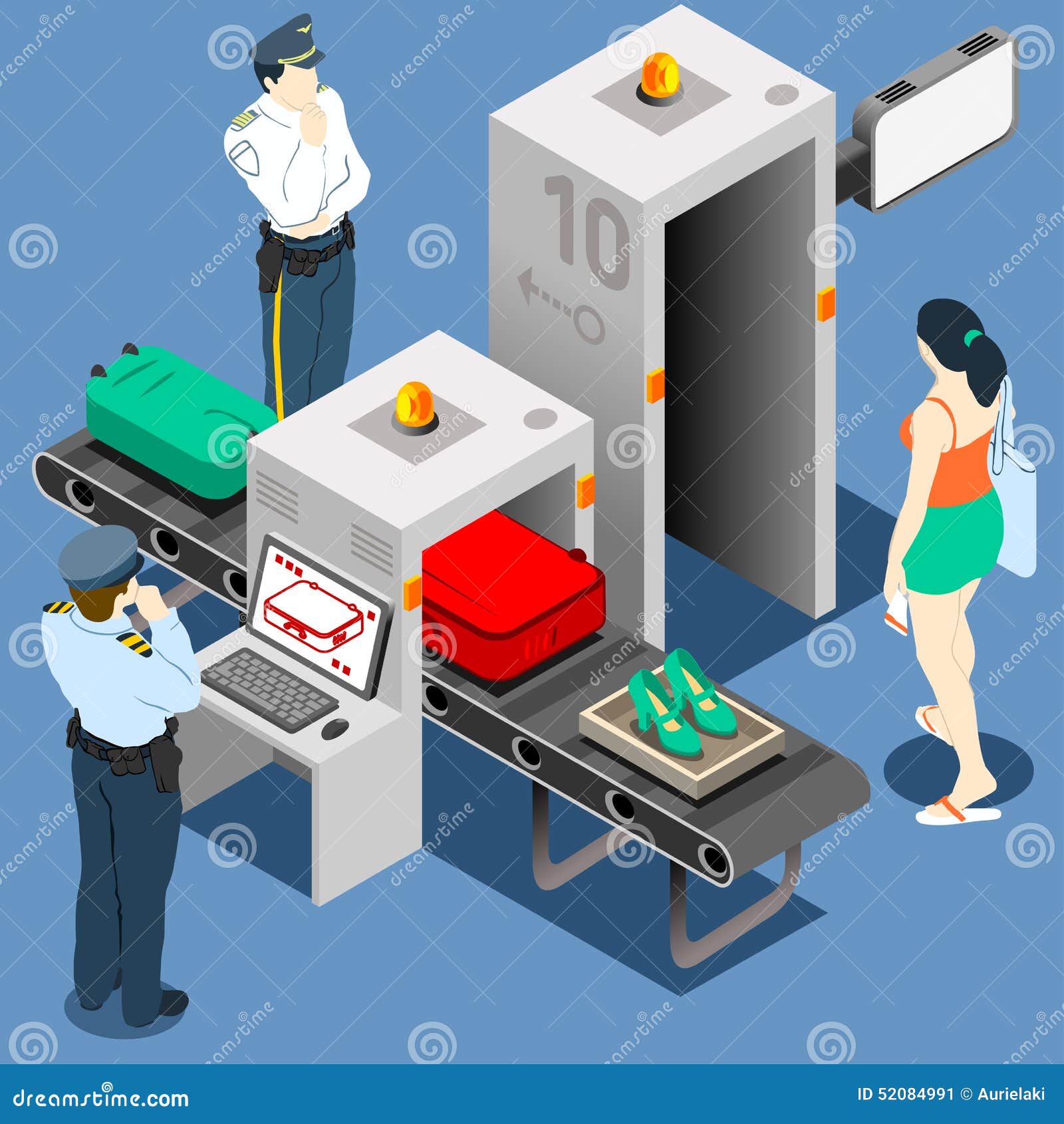 Airport Security Check Clipart