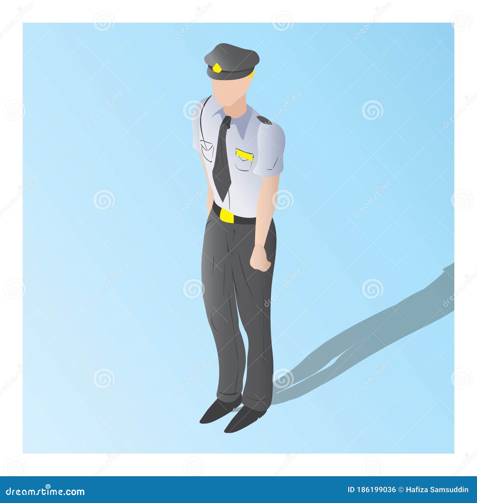 Isometric of a Security Guard. Vector Illustration Decorative Design ...