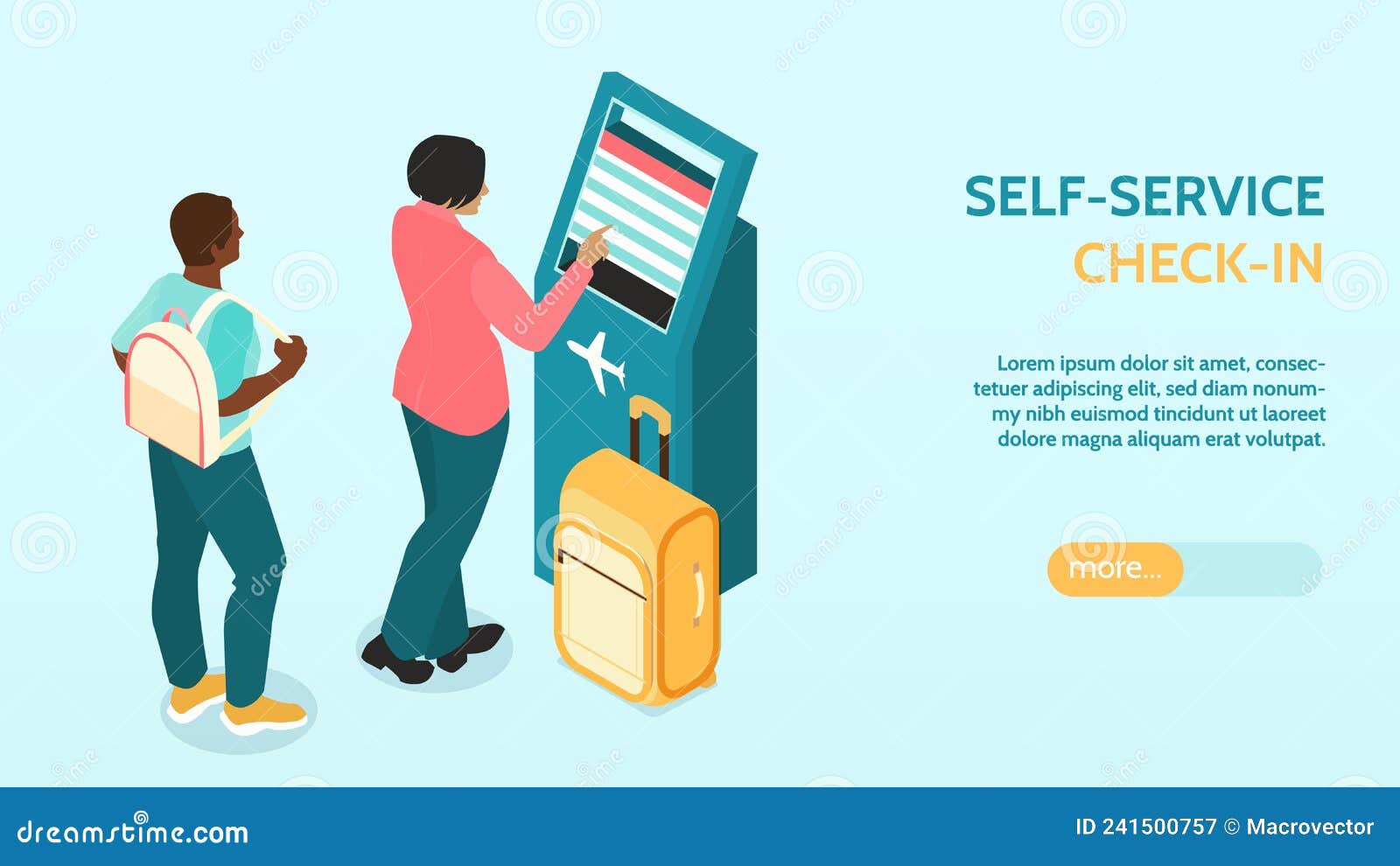 Isometric Self Service Horizontal Banner Stock Vector - Illustration of ...