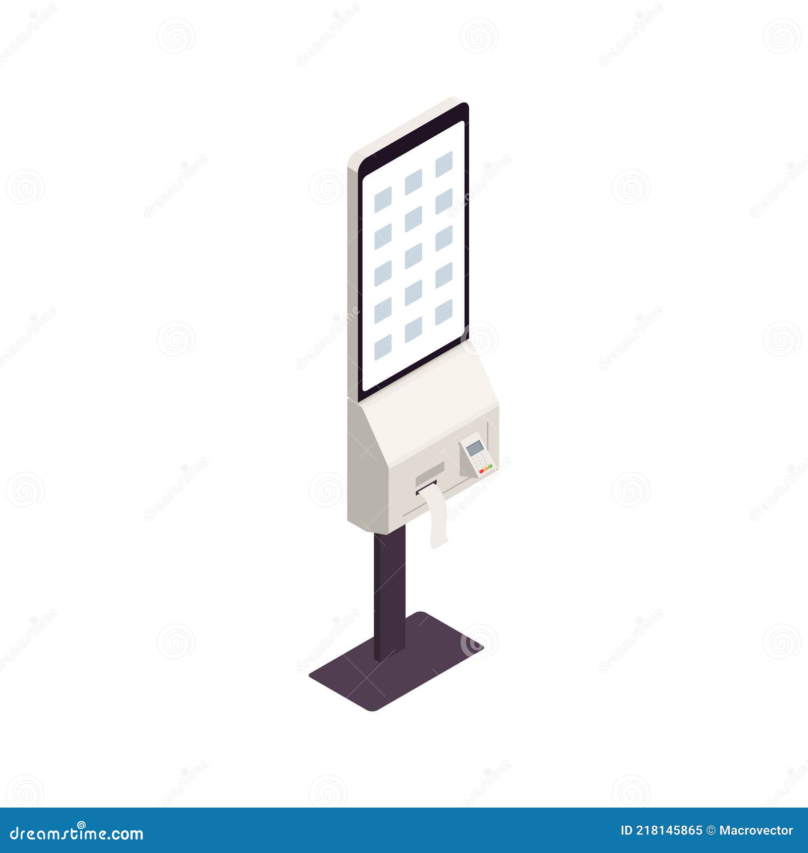 Isometric Self Service Kiosk Stock Vector - Illustration of concept ...