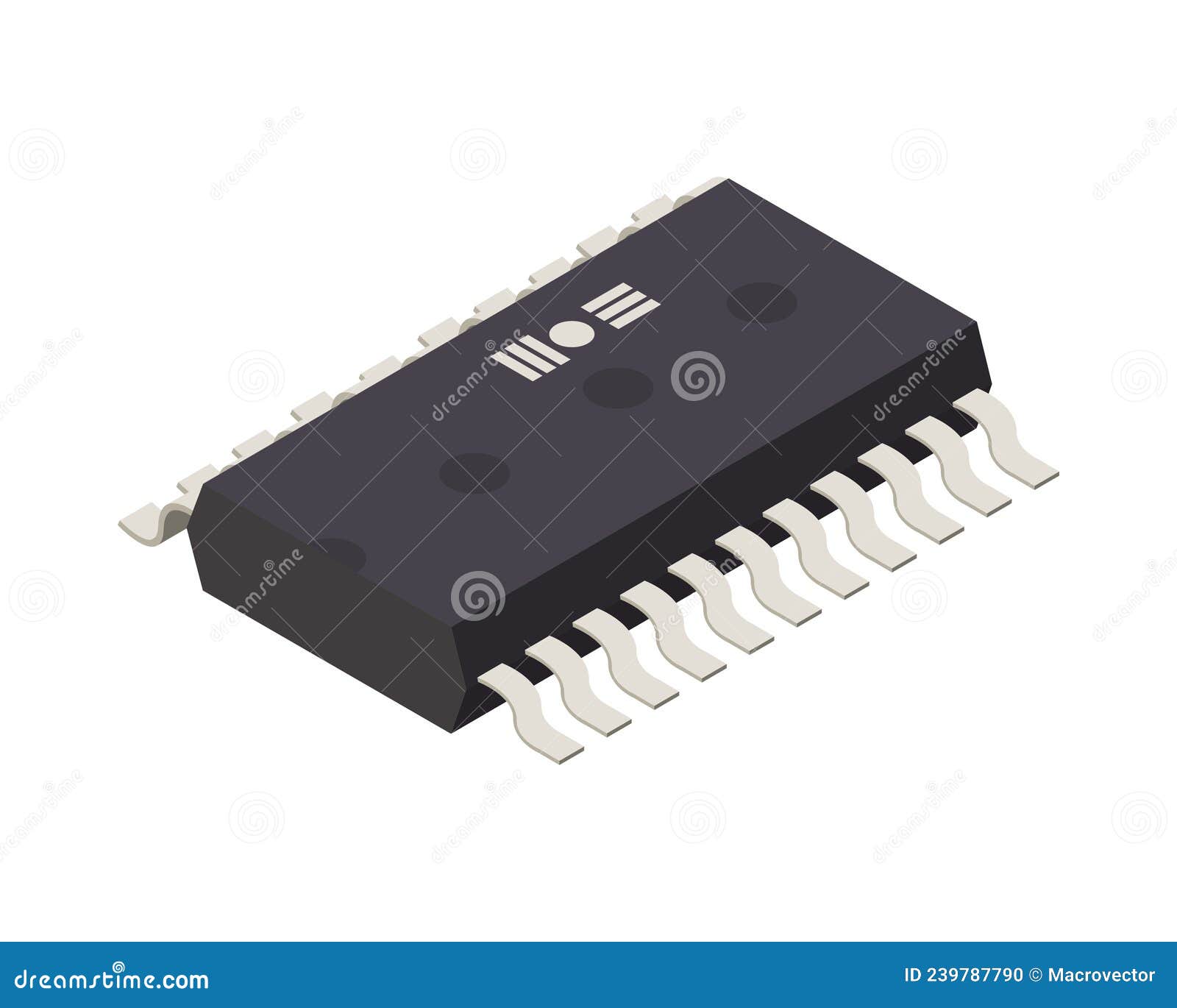 Isometric Semiconductor Production Flowchart Vector Illustration ...