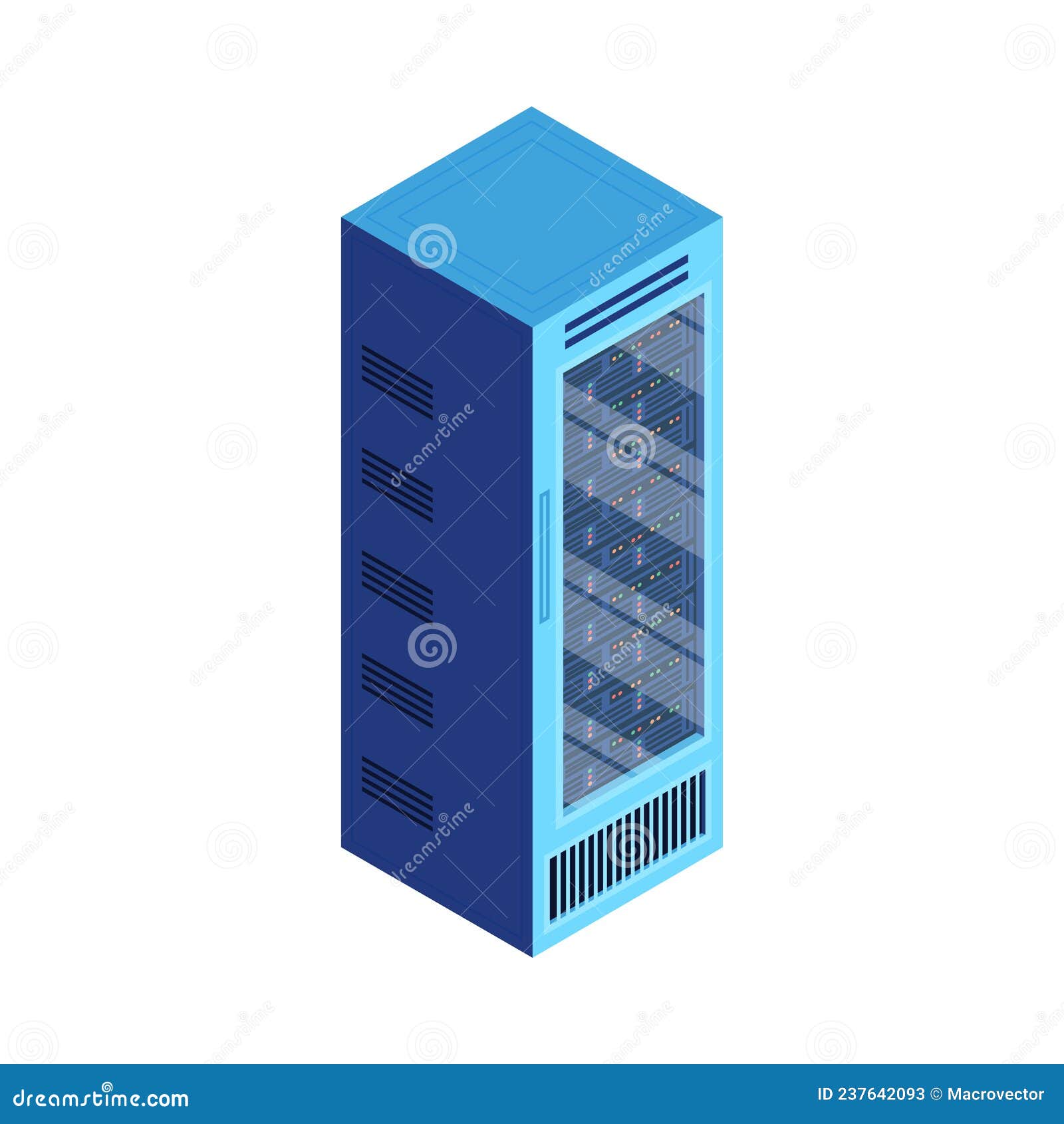 Isometric Server Rack Composition Stock Vector - Illustration of cloud ...