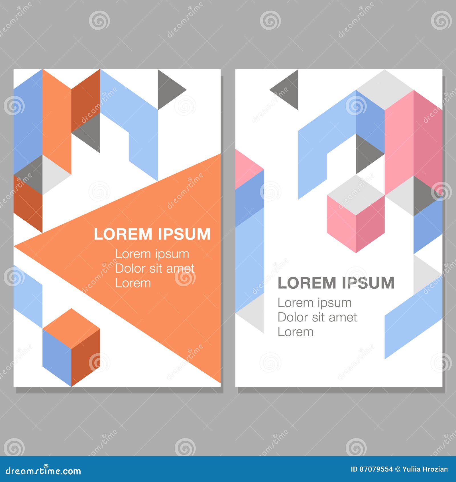 Isometric Shapes Design for Brochure, Blanks, Invitations Stock ...