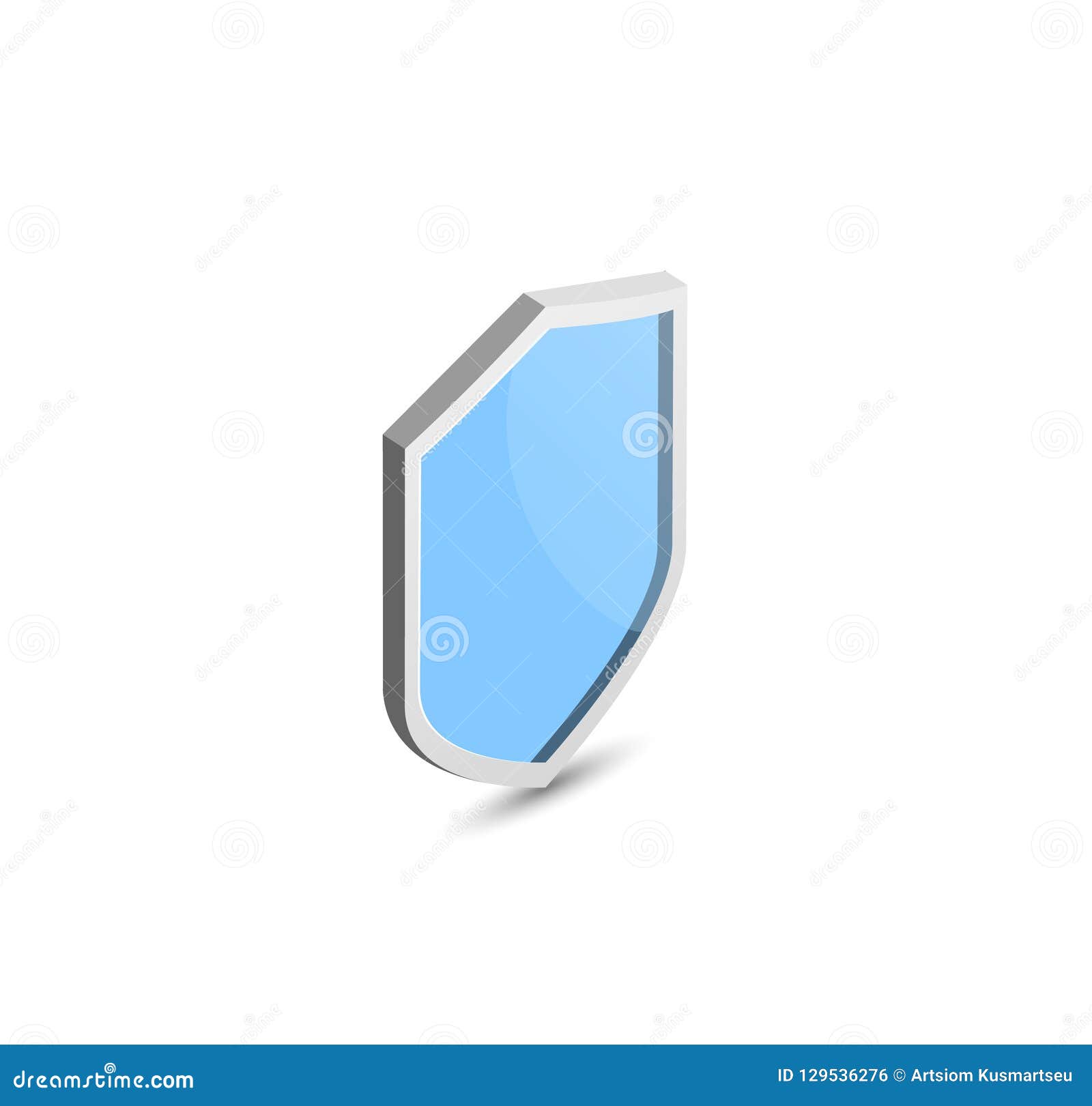 Isometric shield stock vector. Illustration of abstract - 129536276