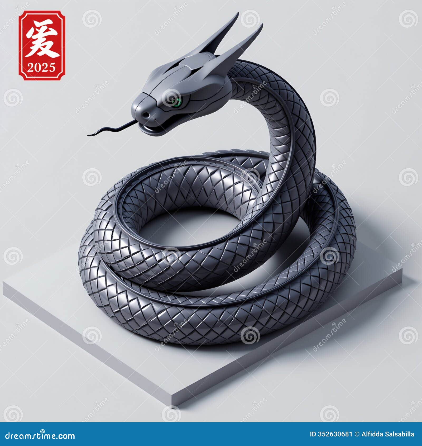 Isometric Shio Snake stock illustration. Illustration of auspicious ...