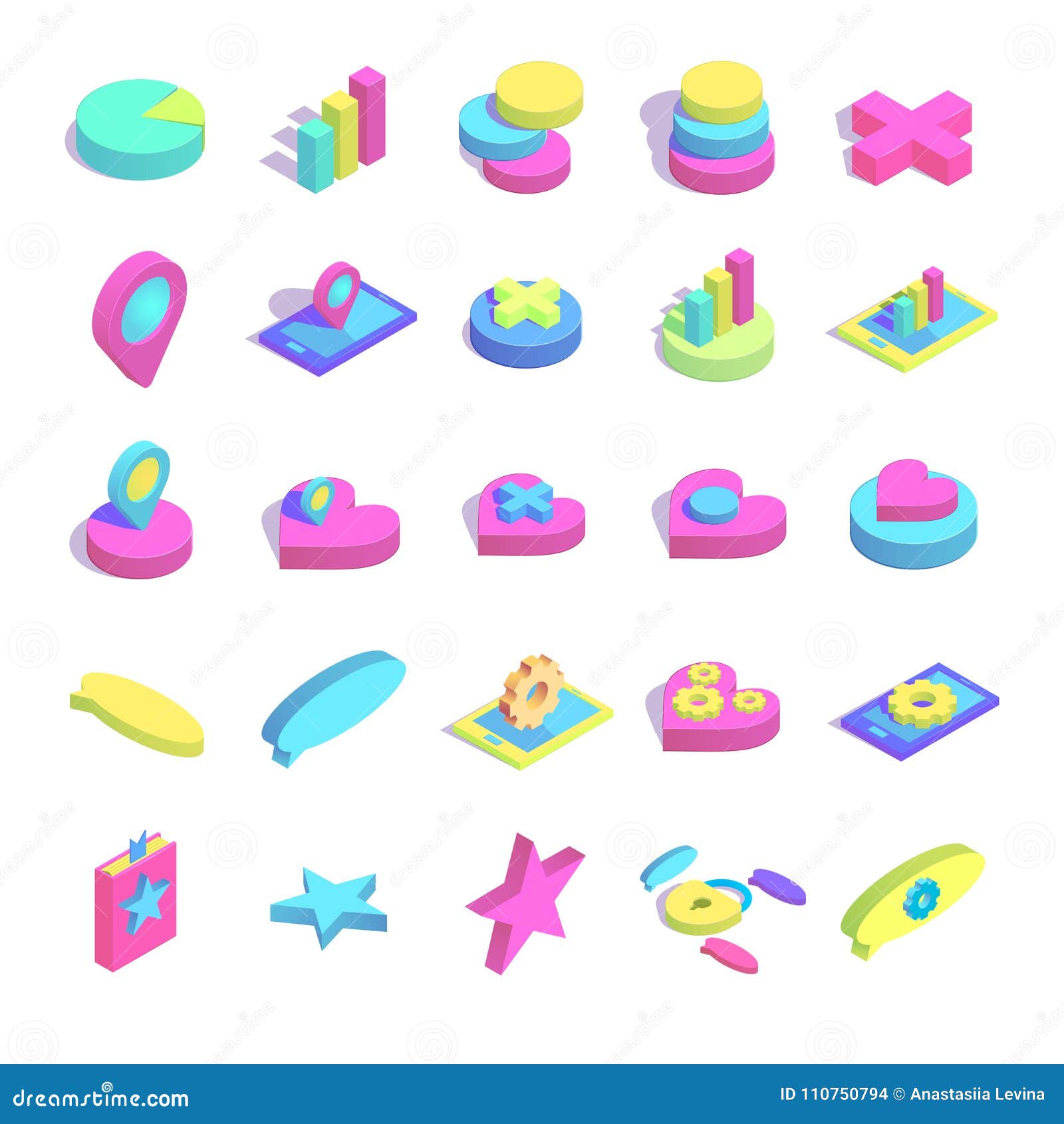 Isometric Simple Plants Set - Mangrove Forest Vector Illustration ...