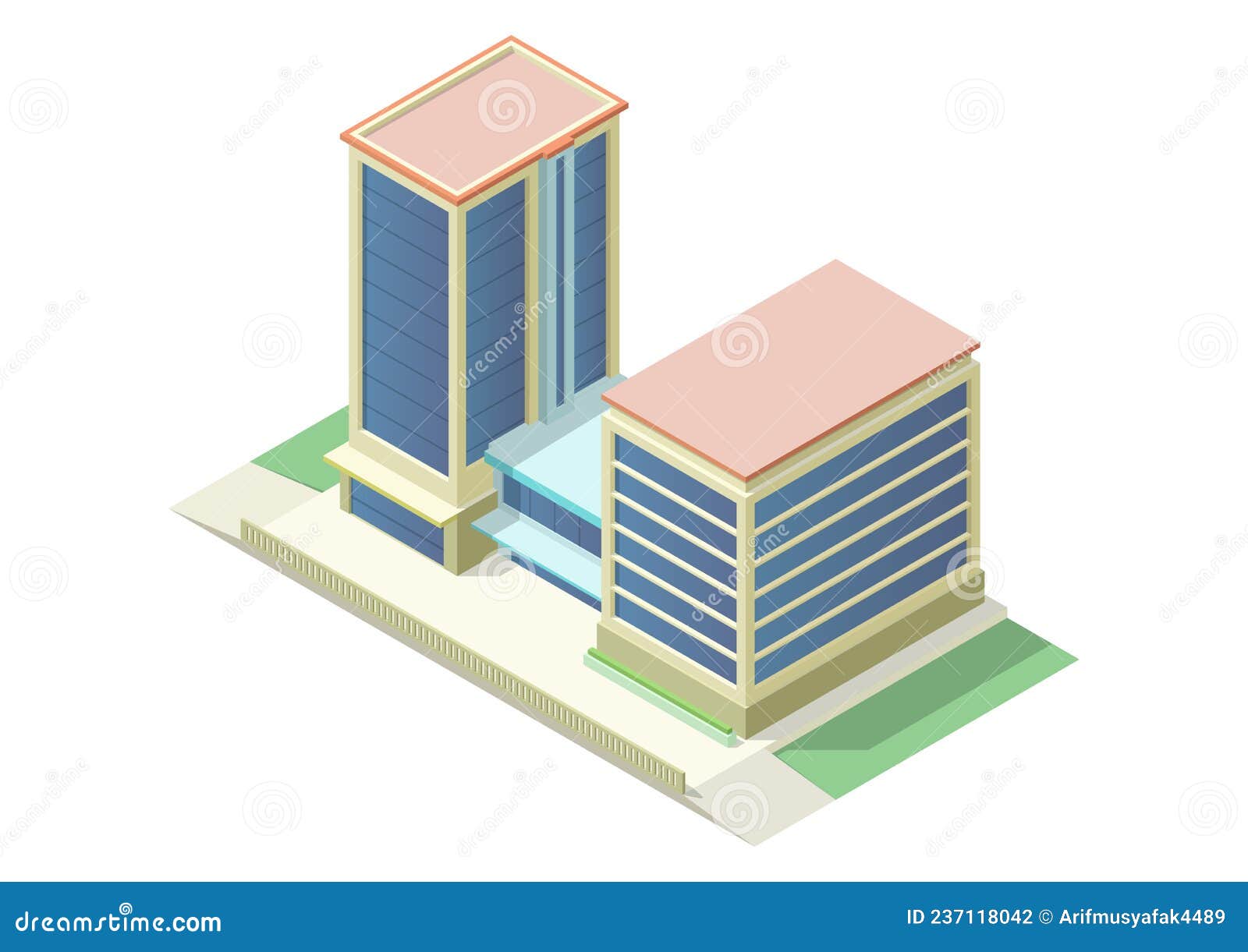 Isometric Skyscraper Building Stock Vector - Illustration of business ...