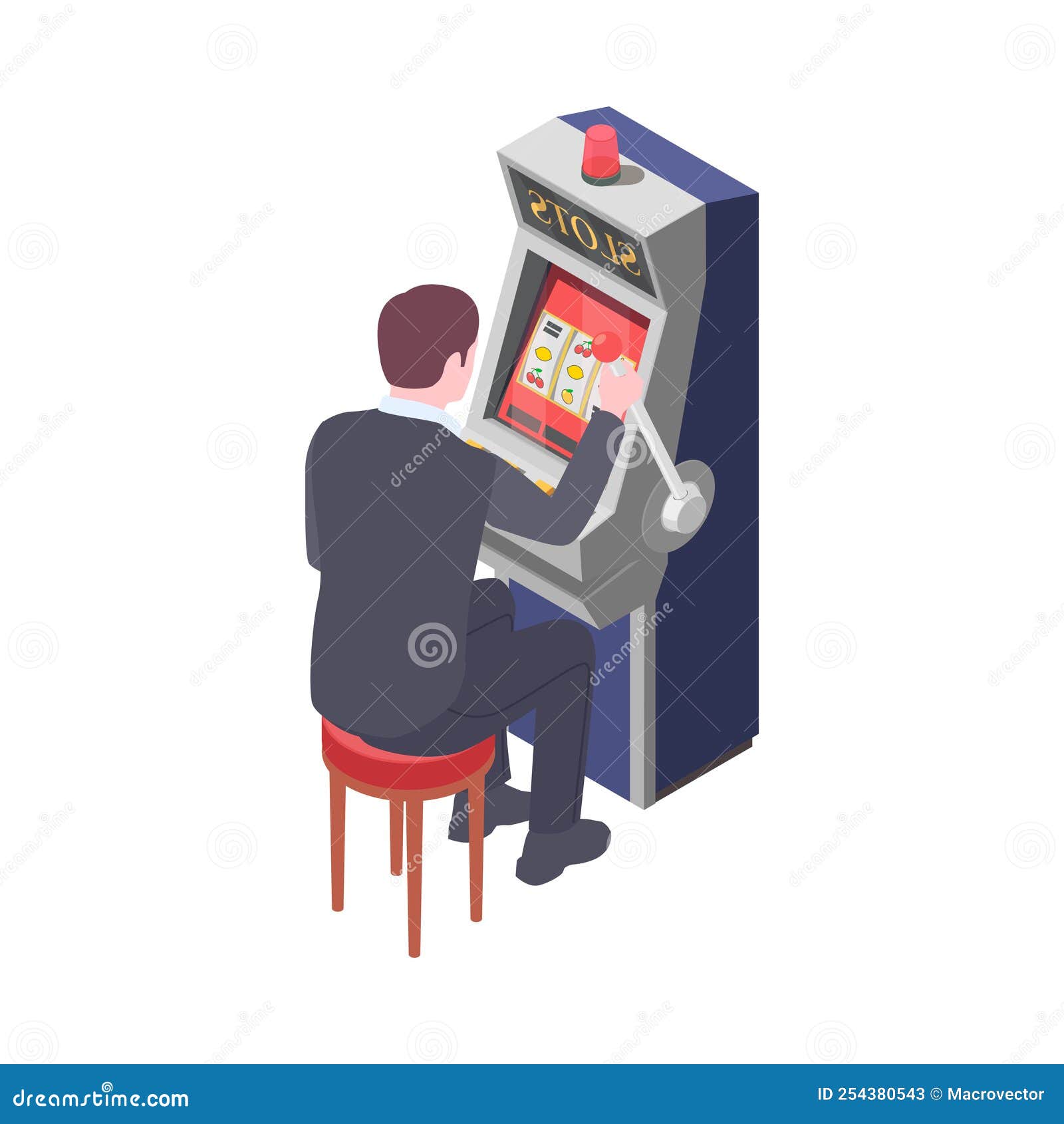 Isometric Slot Machine stock illustration. Illustration of decorative ...