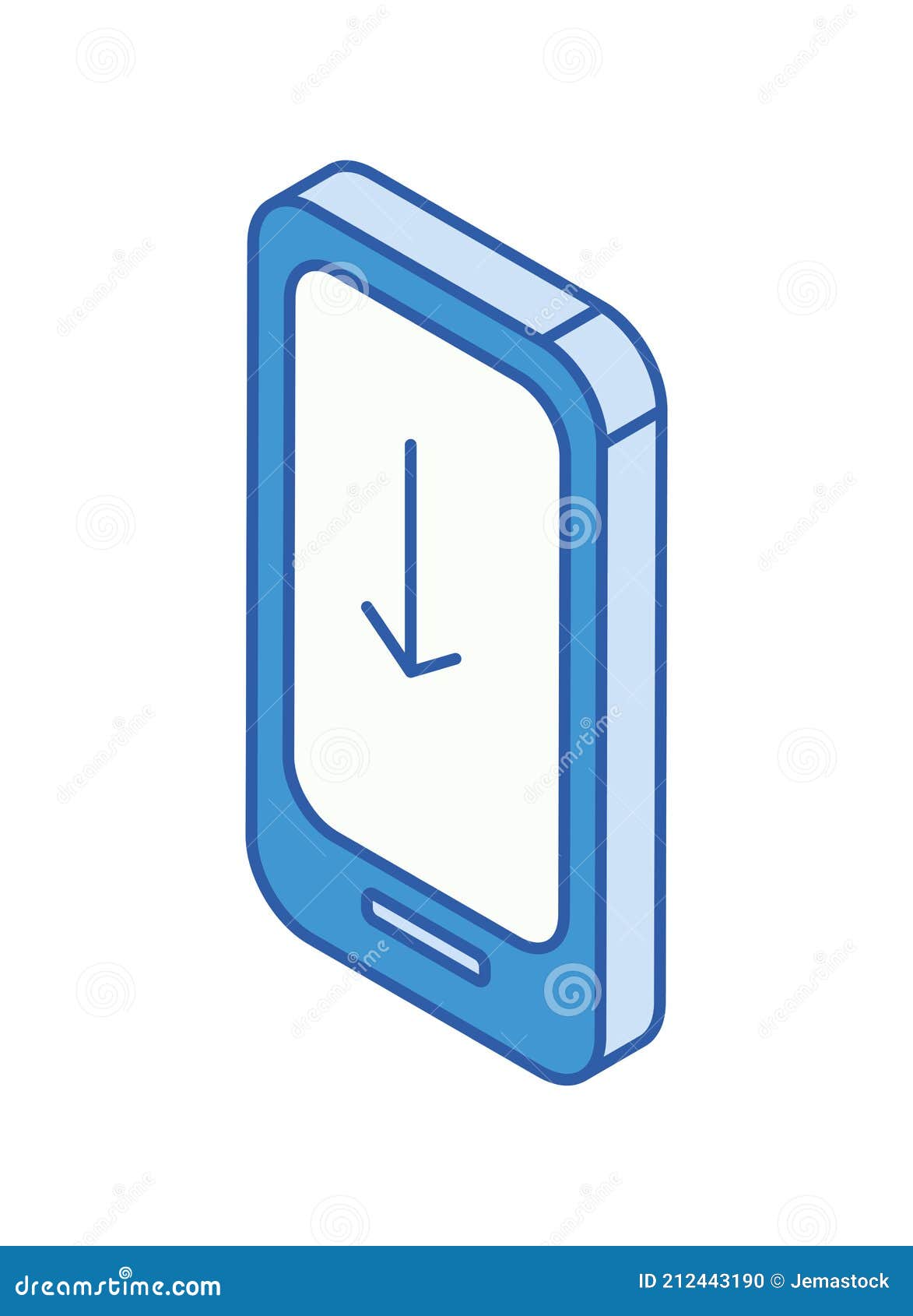 Isometric smartphone icon stock vector. Illustration of chart - 212443190