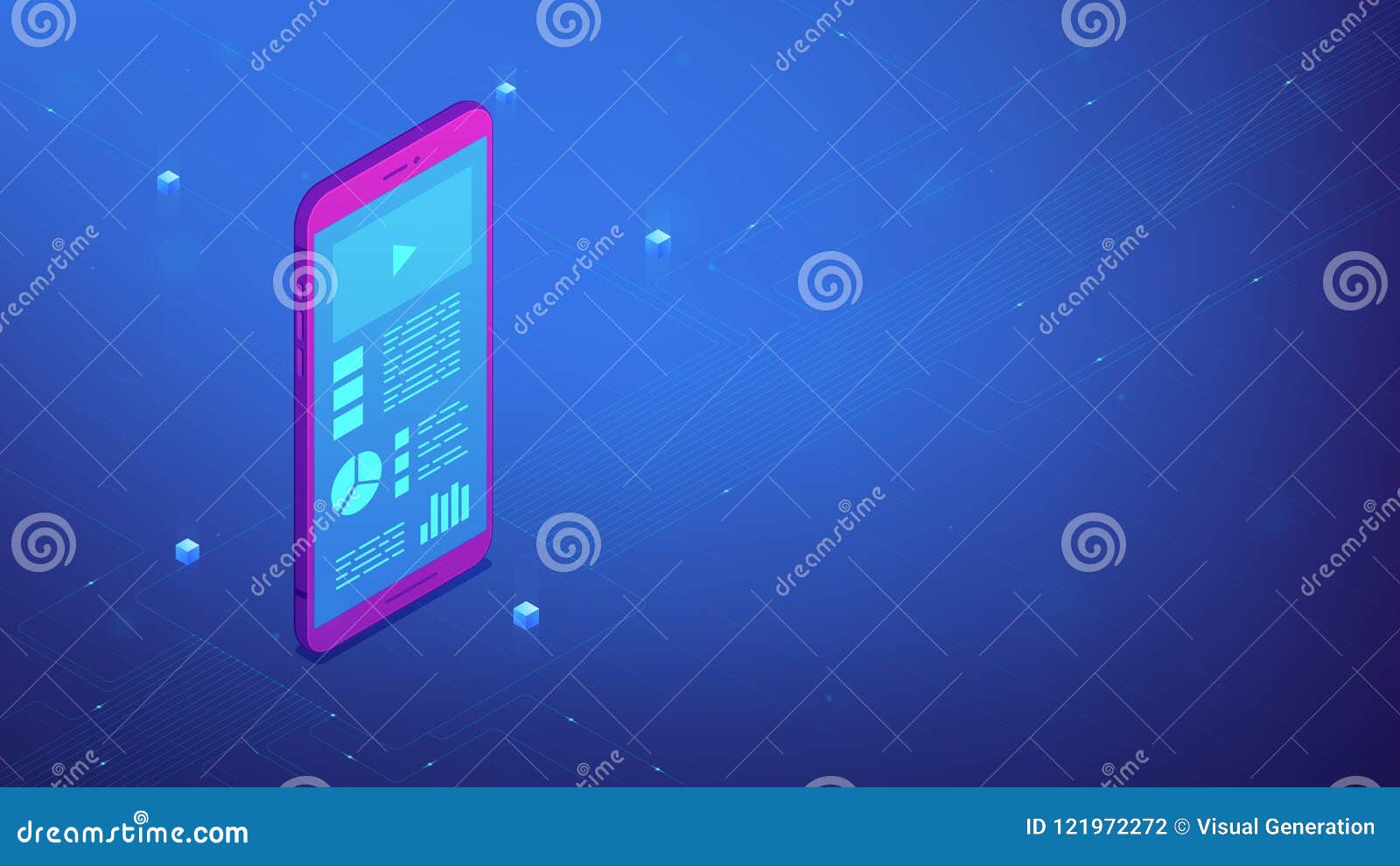 Smartphone Interface Design. Isometric Vector 3d Illustration. Stock ...