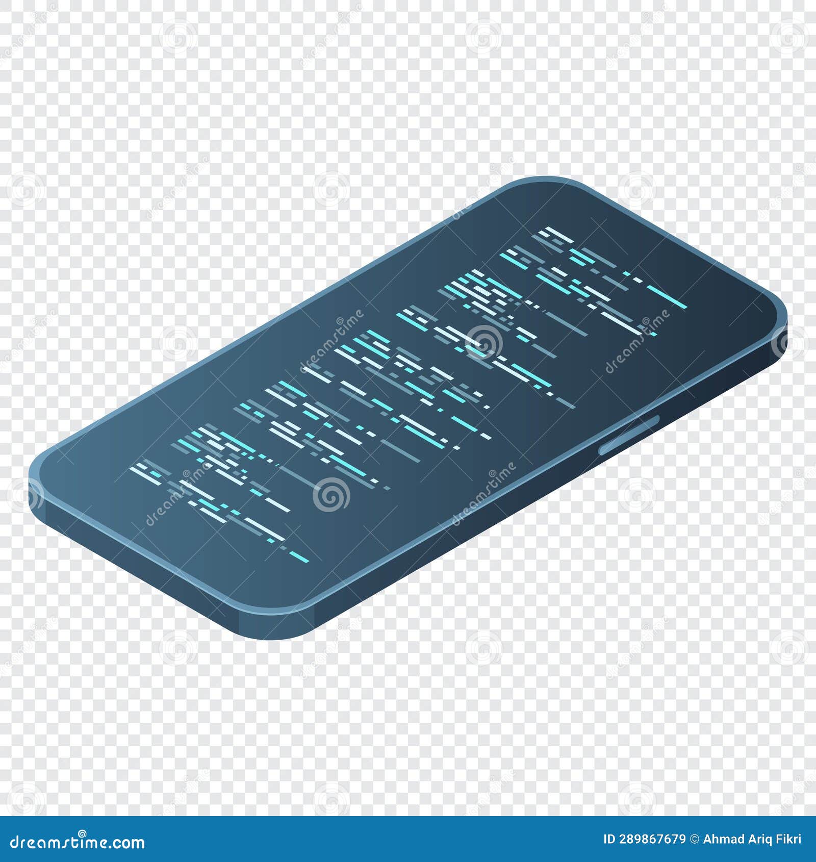 Isometric Smartphone. Simple Flat Isometric Phone. Smartphone Device ...