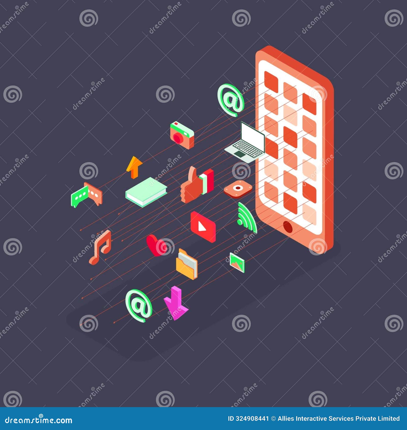 Networking Tools Connections Relationships Toolbox Stock Photo ...