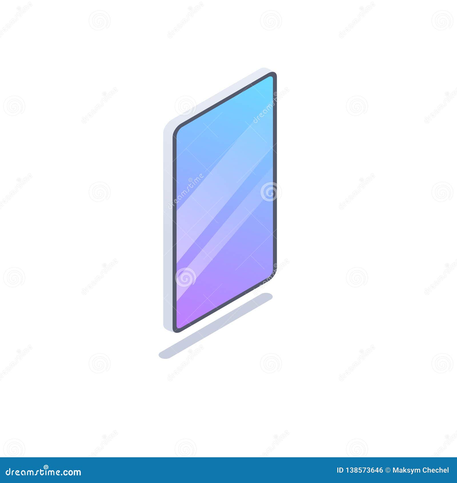 Isometric Smartphone. Vector 3d Isometric Smarthone Device. Stock ...