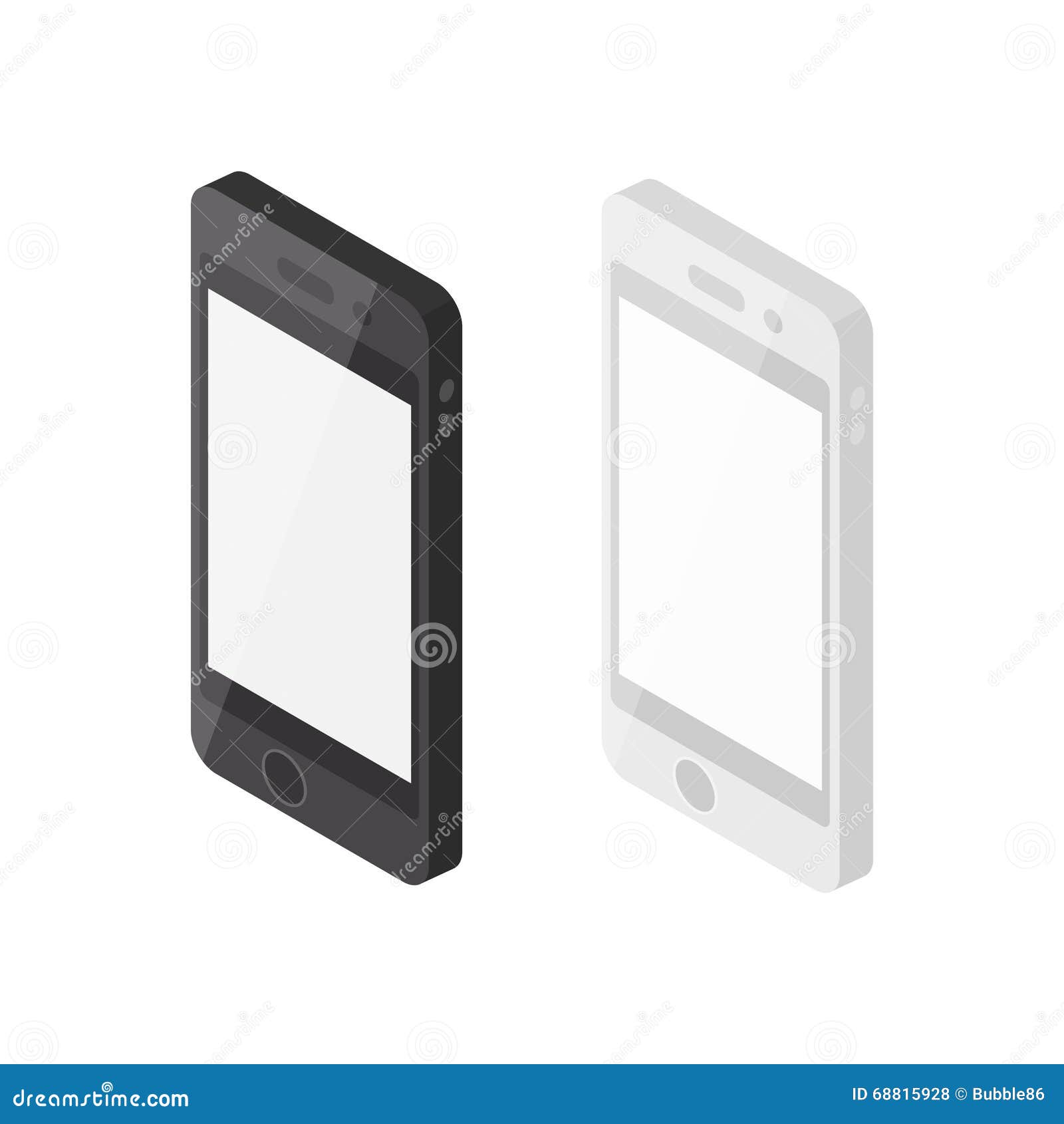 Isometric Smartphone stock illustration. Illustration of smart - 68815928