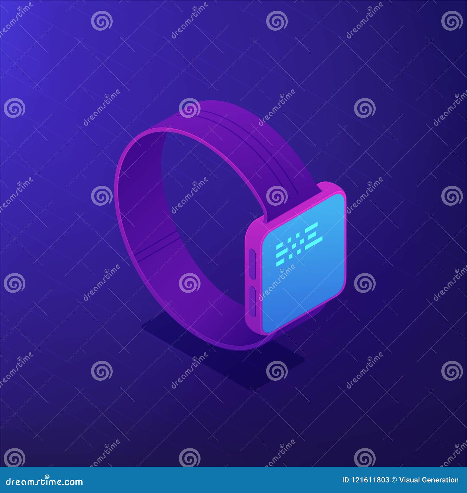 Smart Watch Software. Isometric Vector 3d Illustration. Stock Vector ...