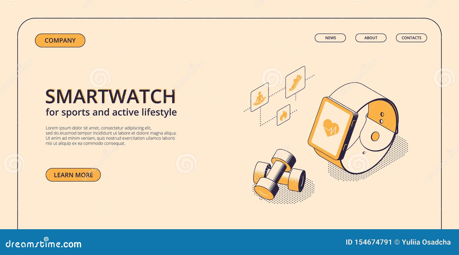 Isometric Smartwatch with Sport Application on Screen and Weights for ...
