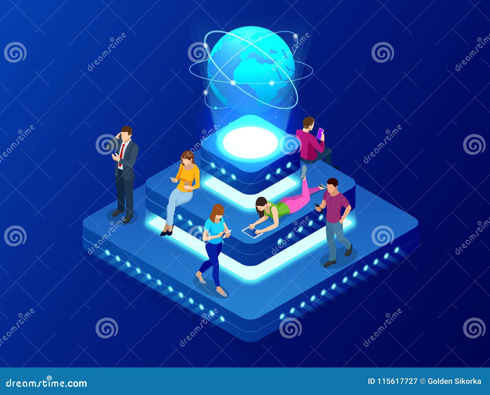 Isometric Networking Conncetion, Internet Network Topology Concept ... Isometric Networking Conncetion, Internet Network Topology Concept ...
