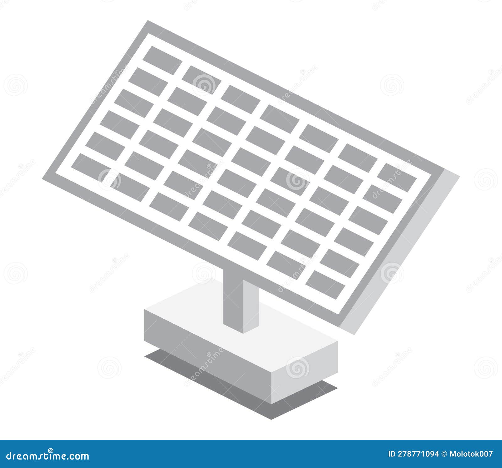 Isometric Solar Battery Panel Isolated on White Background. Generation ...