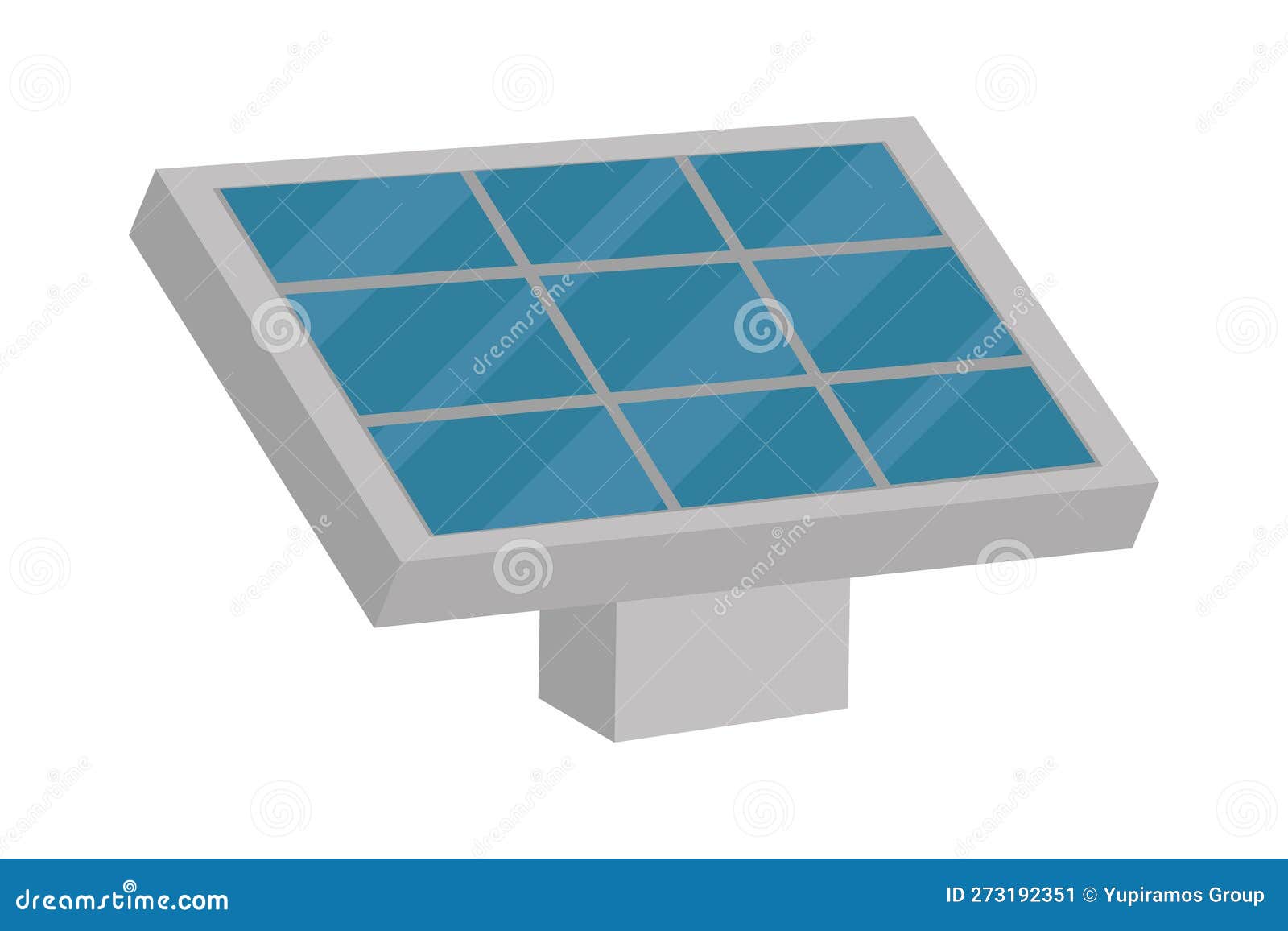 Isometric solar panel stock vector. Illustration of green - 273192351
