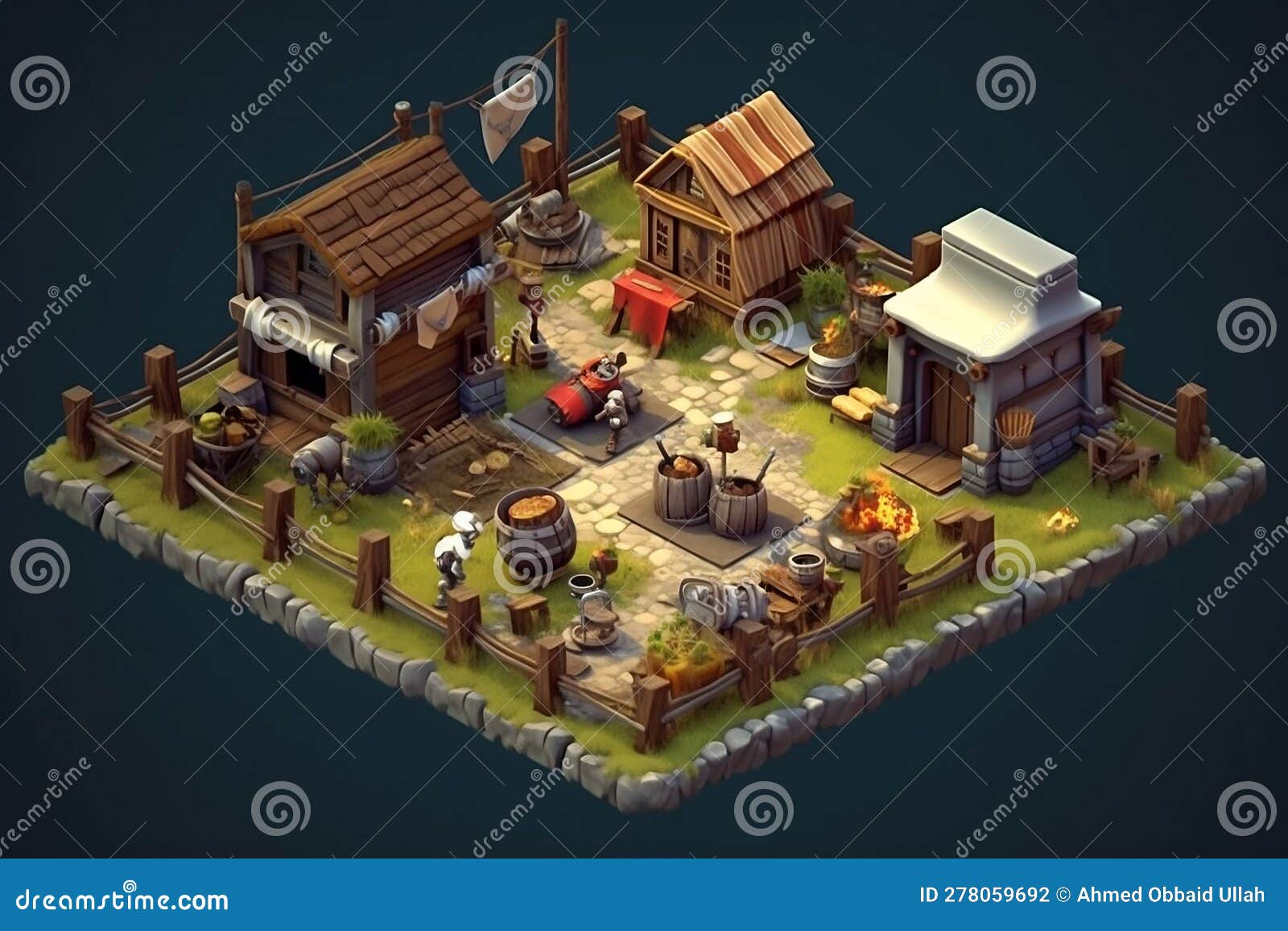 Isometric Soldiers and Enemies for Game. Generative Ai Stock ...