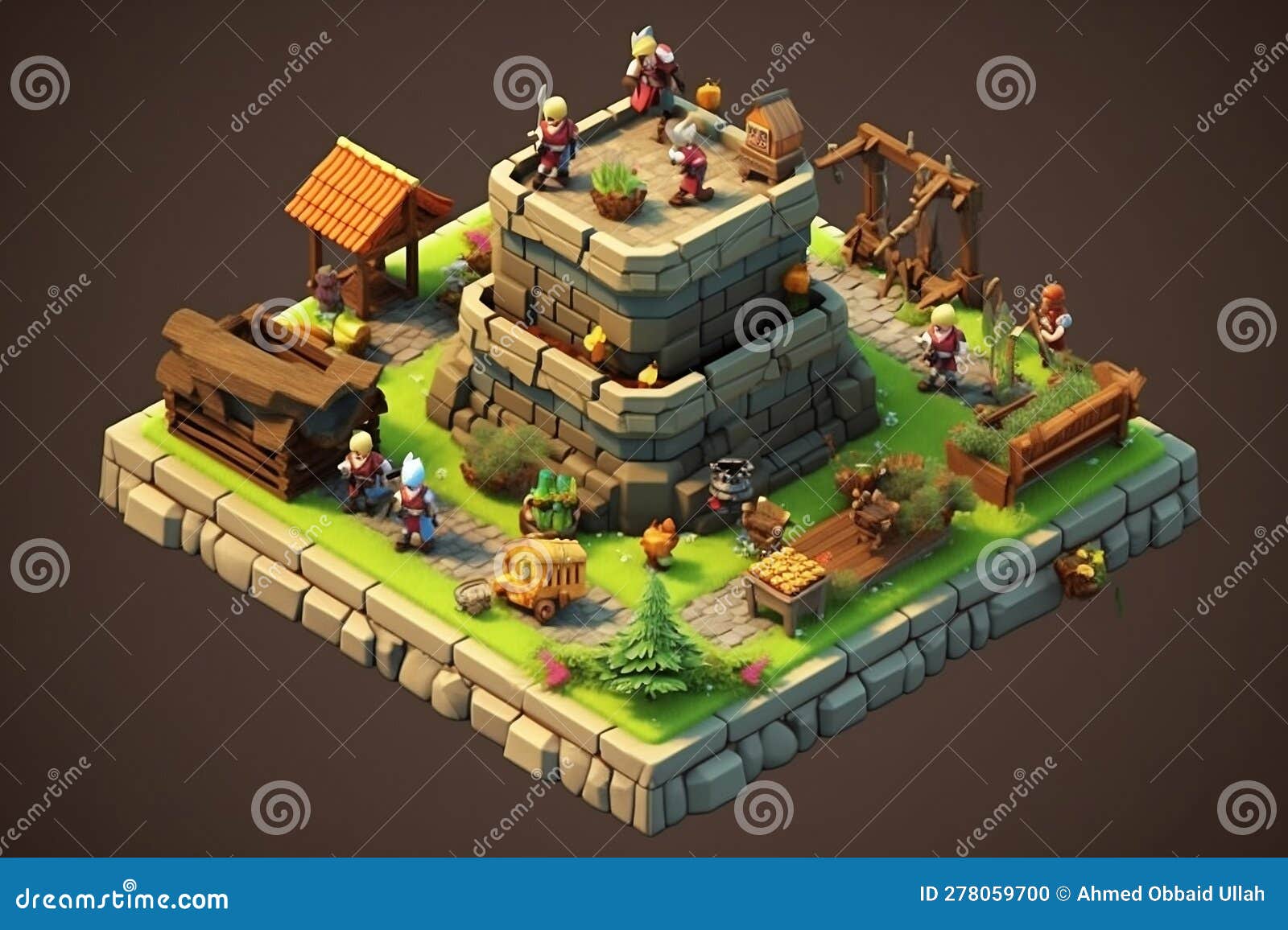 Isometric Soldiers and Enemies for Game. Generative Ai Stock ...