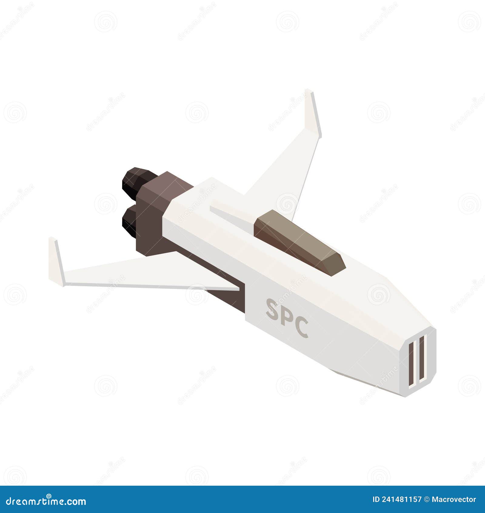Isometric Space Shuttle Icon Stock Vector - Illustration of spacesuit ...