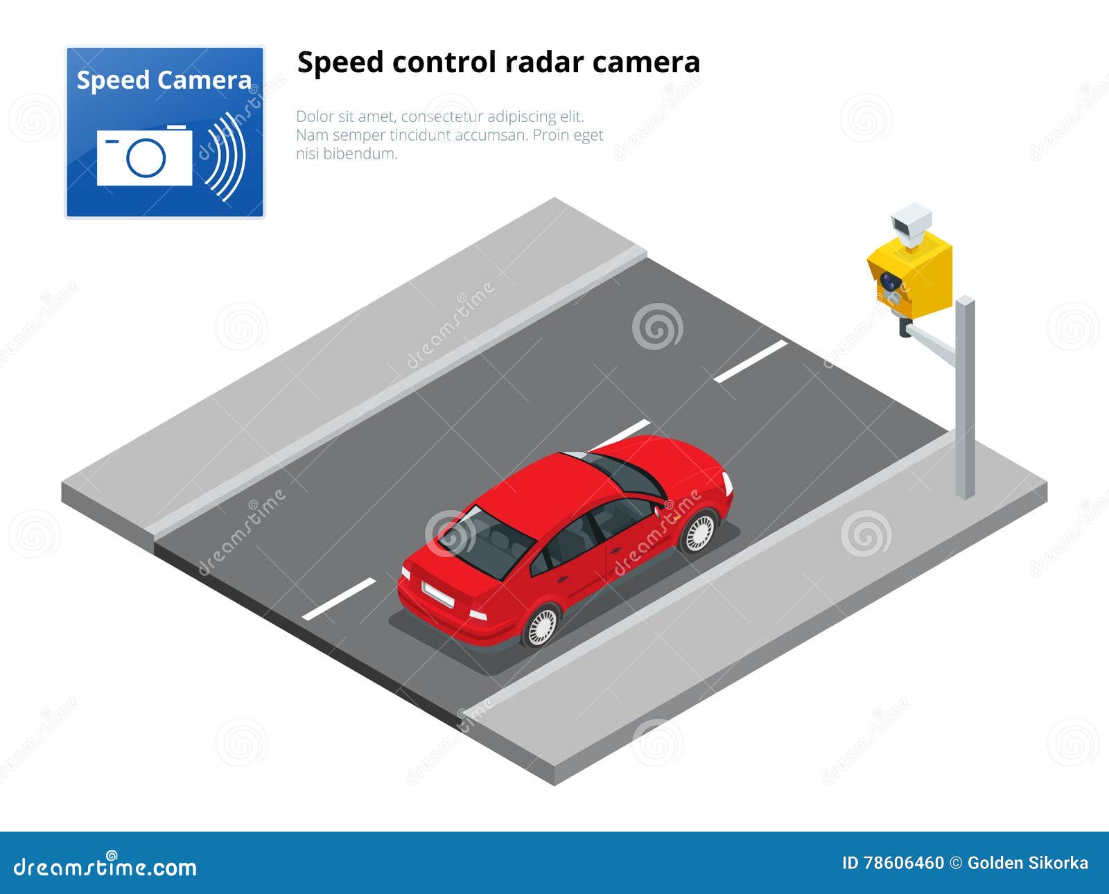 Speed Control Road Sign In Denmark Stock Image | CartoonDealer.com ...
